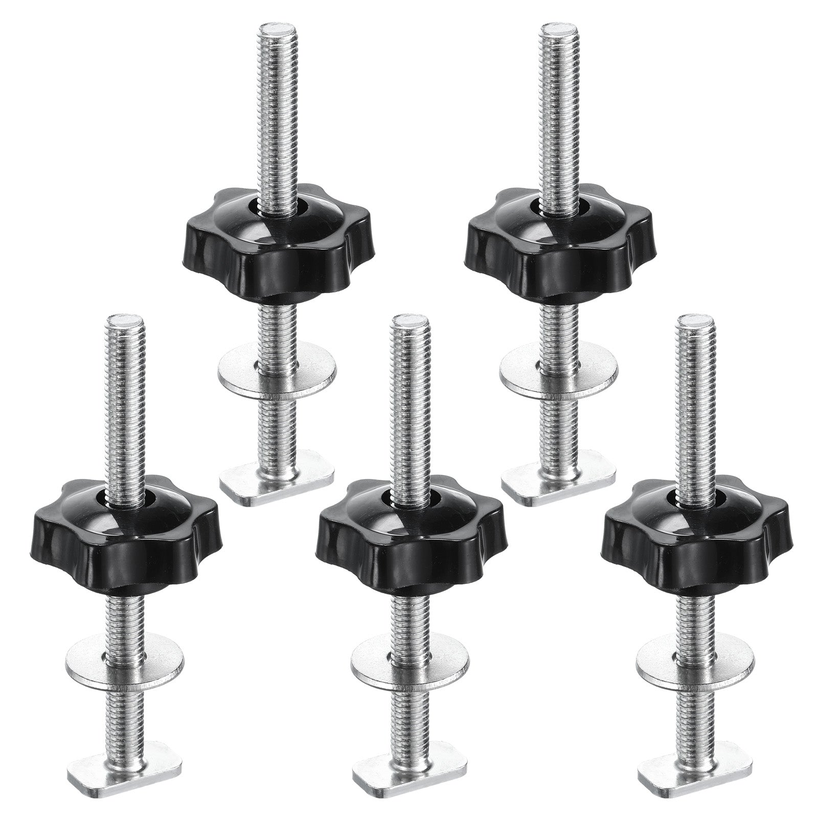 5Set M8x100mm t Track Bolts Knob Kit 38mm Hex Hand Nut with Washer ...