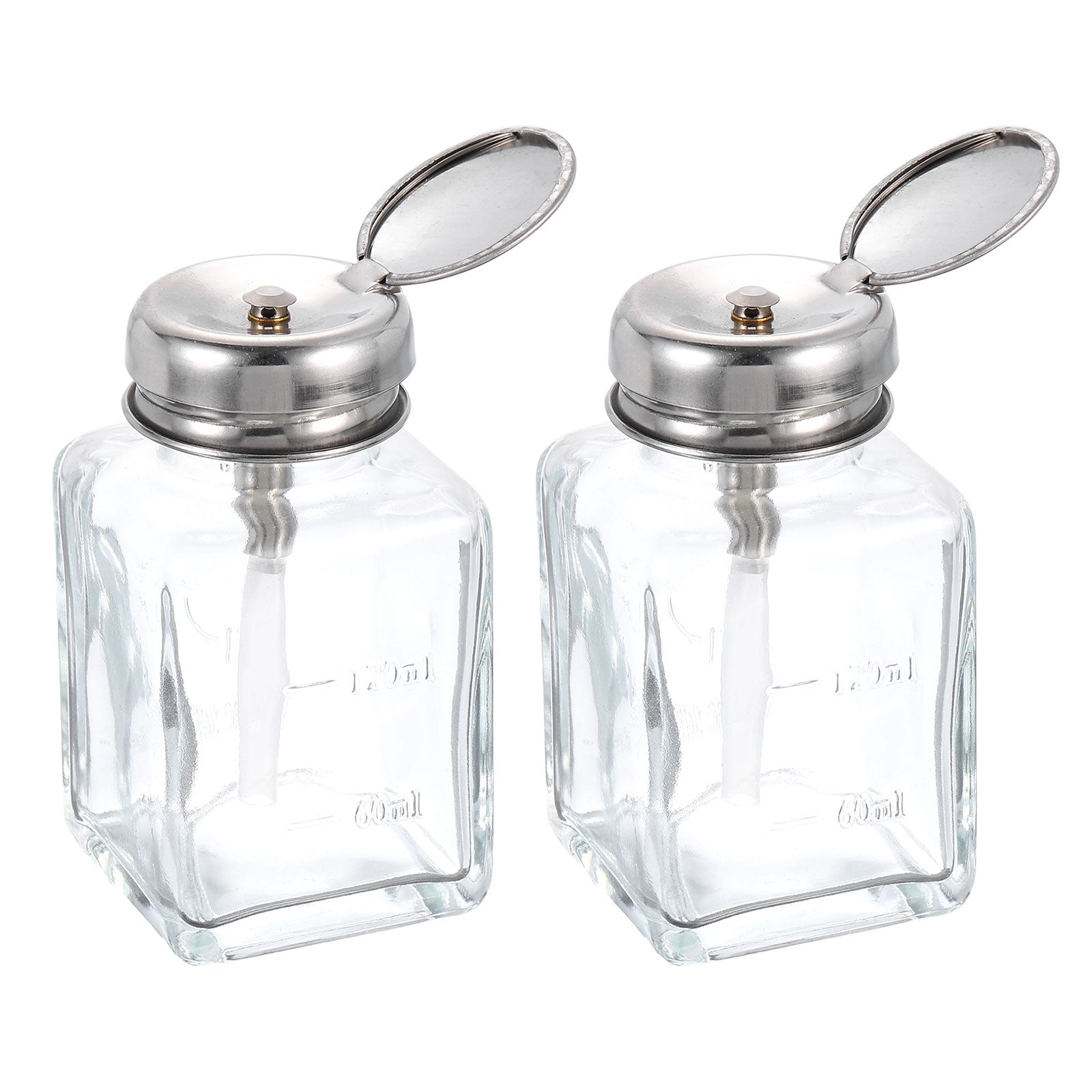 2pcs Solvent Alcohol Dispensers 120ml(4oz) Push Down Liquid Dispenser ...