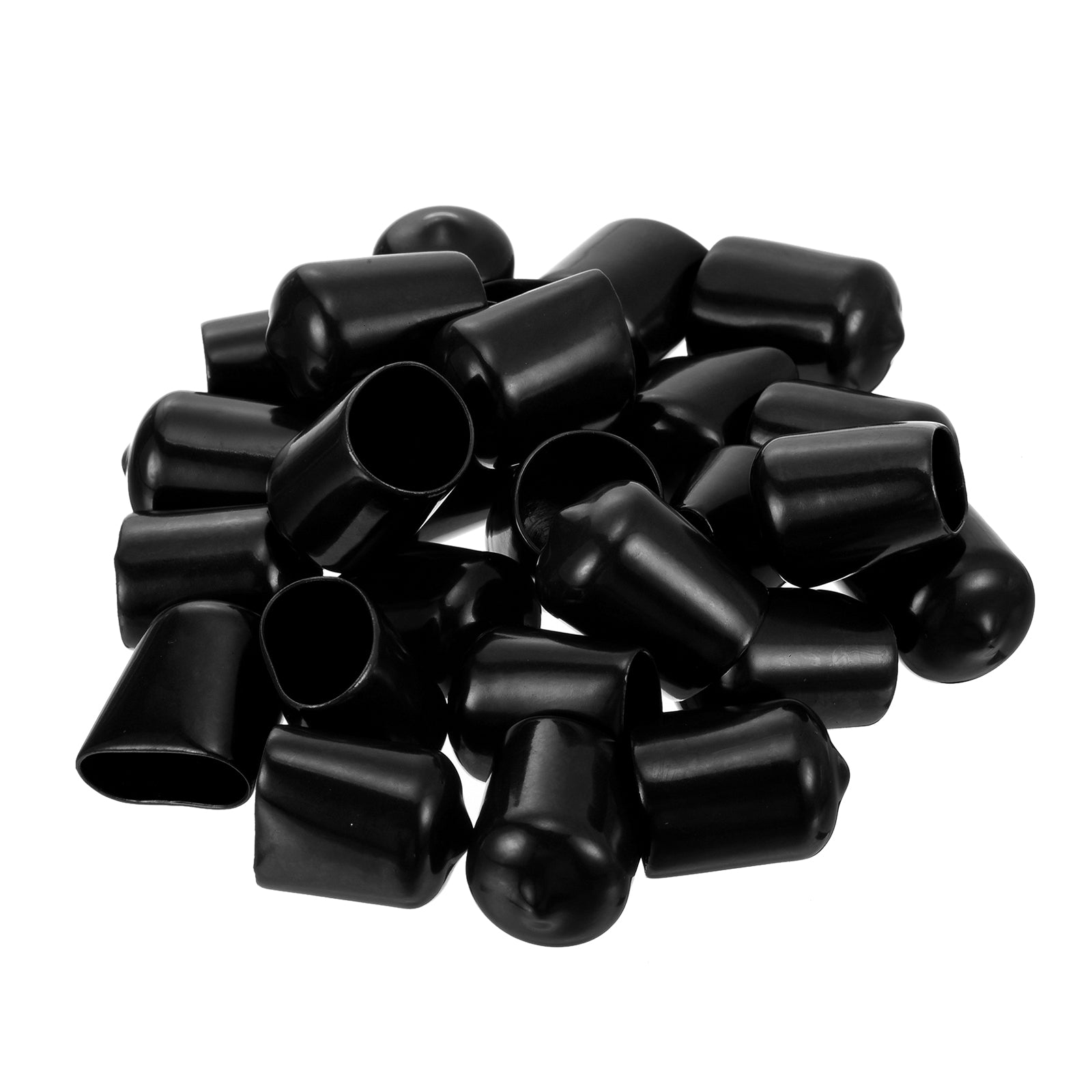 Uxcell Rubber End Caps, 25Pcs 17mm Screw Thread Protector for Tube Bolt ...