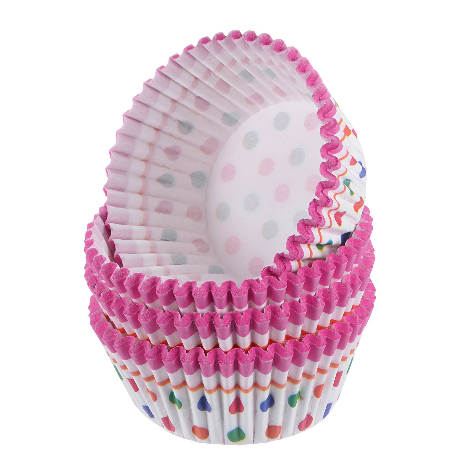 100 Count Cupcake Liners Color Dot Cupcake Cups Standard Size Muffins ...