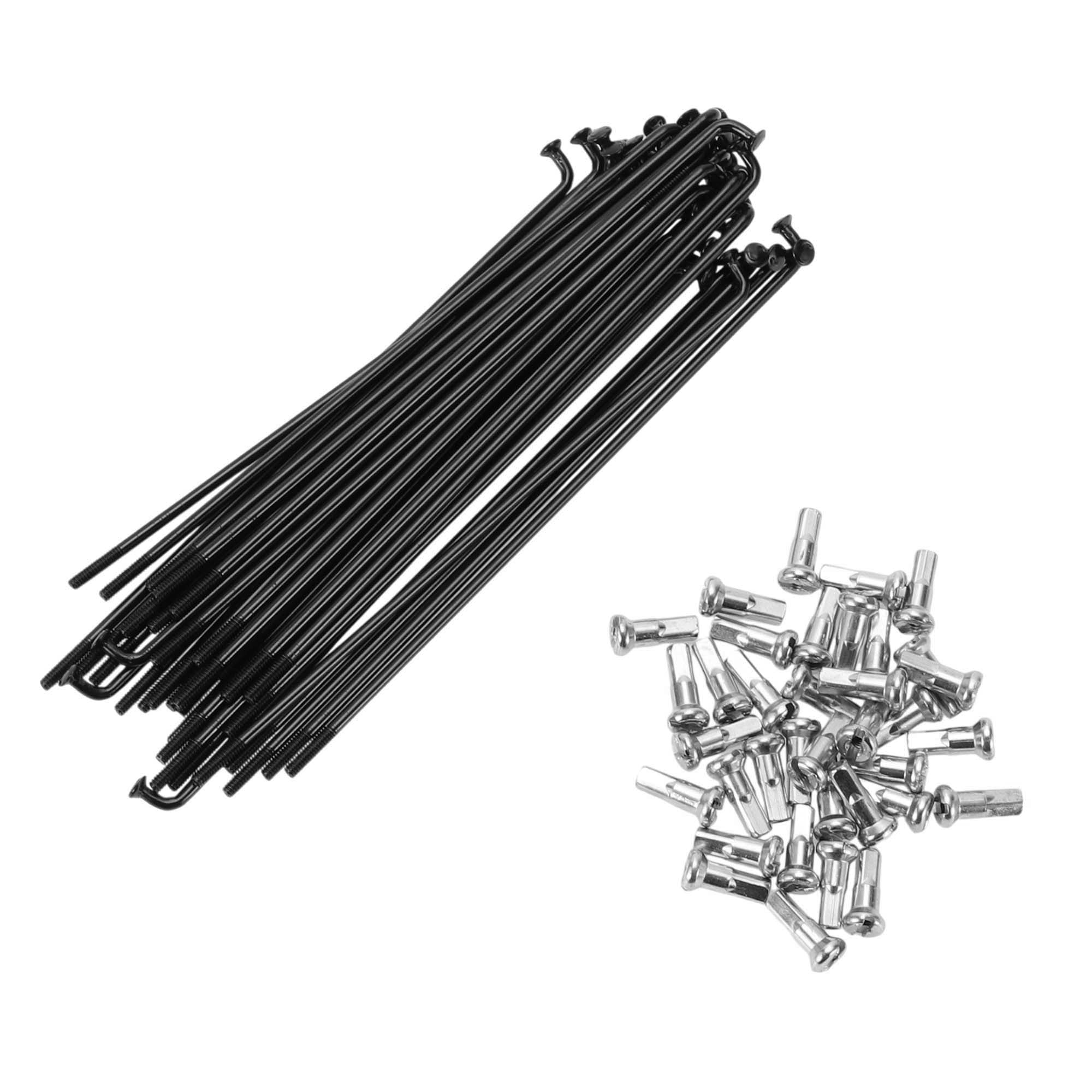 Bike Bicycle Spokes 14G 115MM Mountain Bike Spokes Steel Black 36Pcs ...