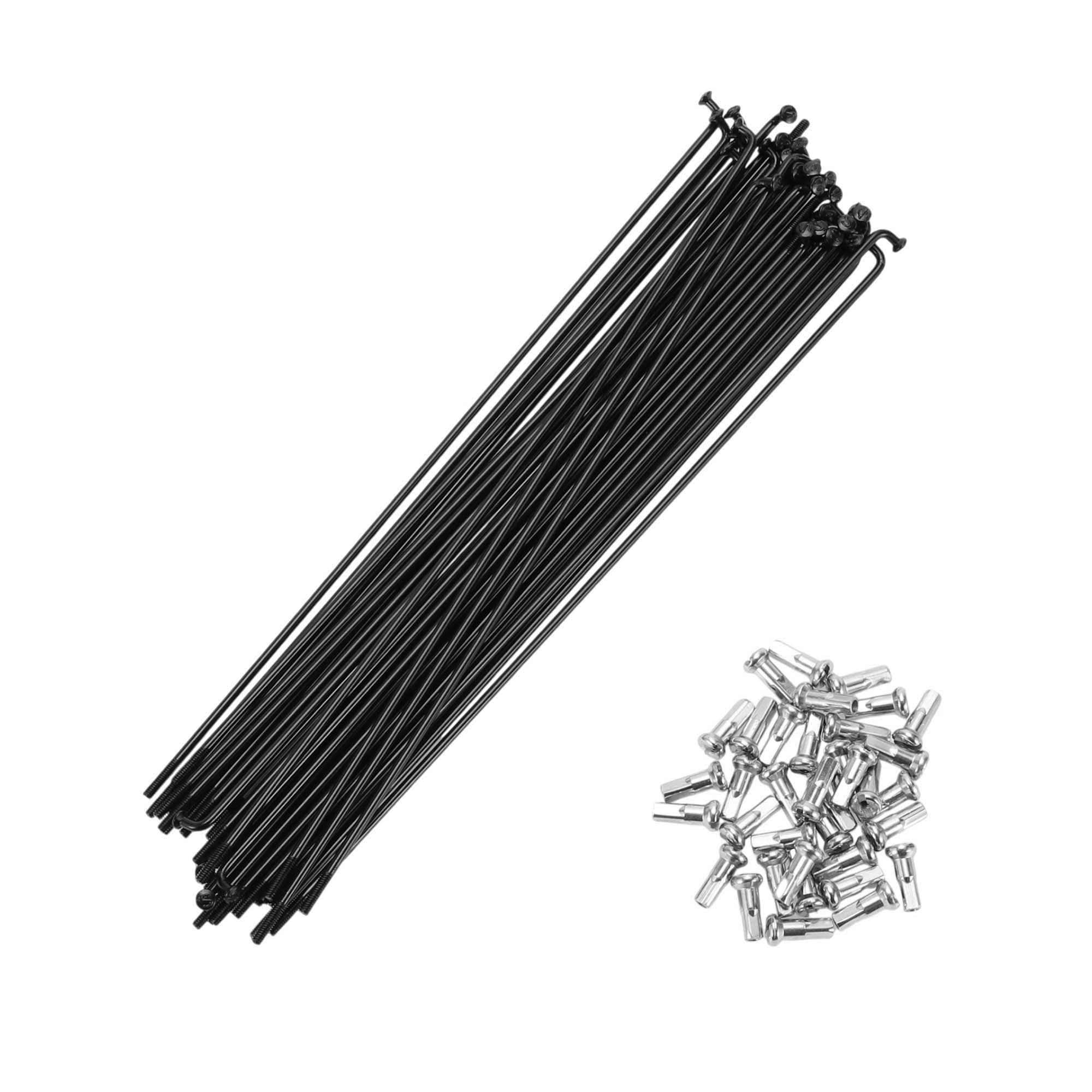 Bike Bicycle Spokes 14G 185MM Mountain Bike Spokes Steel Black 36Pcs ...