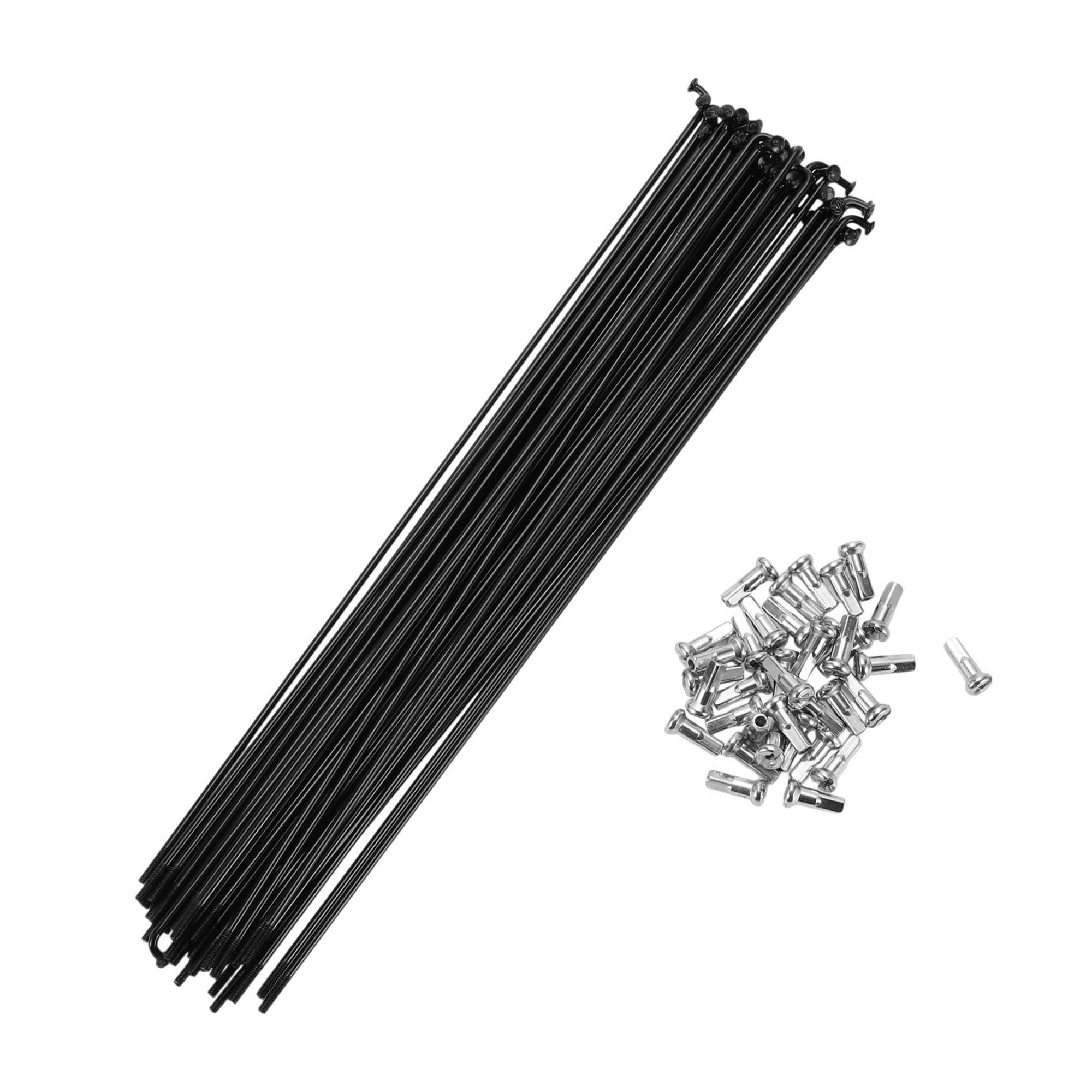 Bike Bicycle Spokes 14G 230MM Mountain Bike Spokes Steel Black 36Pcs ...