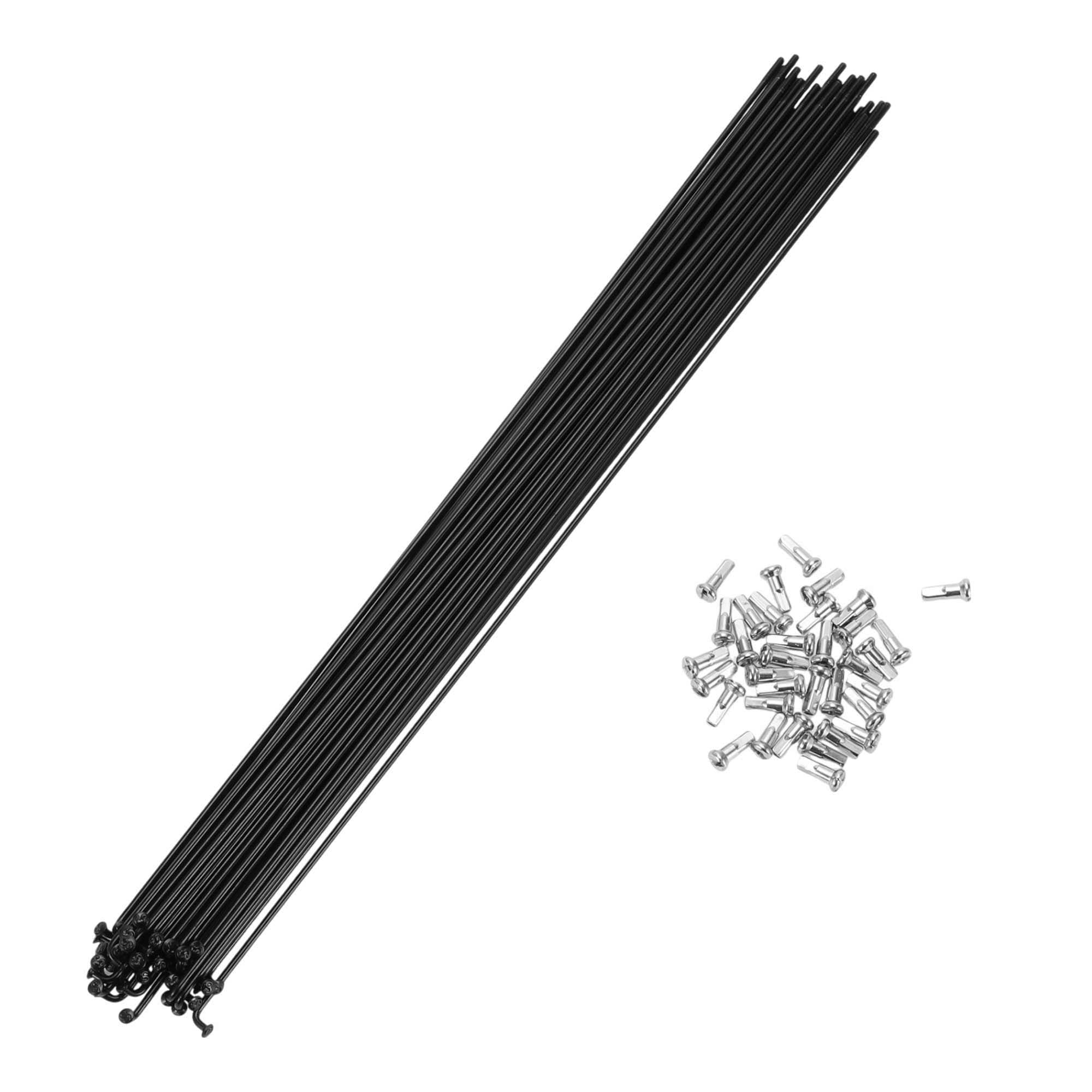Bike Bicycle Spokes 14G 290MM Mountain Bike Spokes Steel Black 36Pcs ...