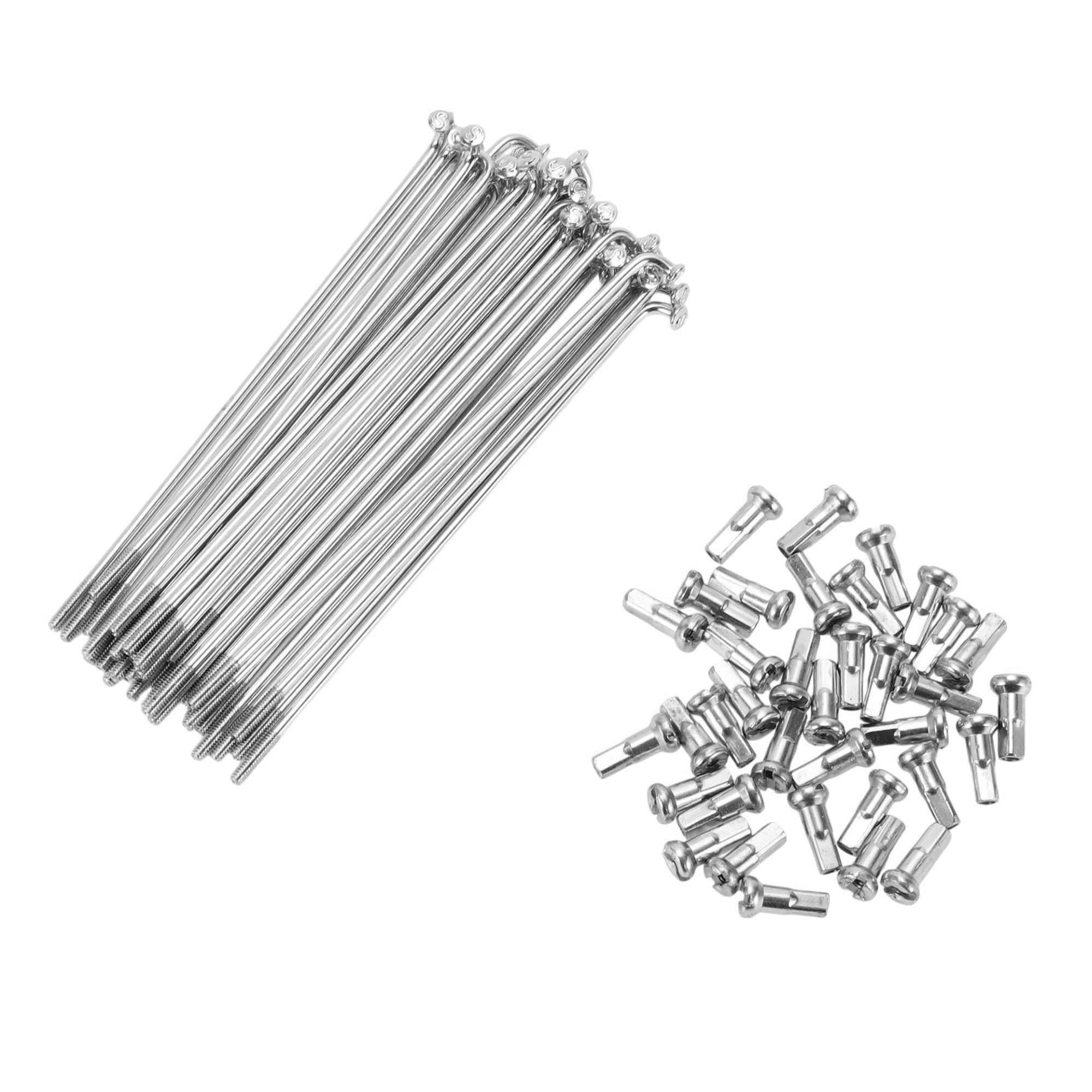 Bike Bicycle Spokes 14G 107MM Mountain Bike Spokes Carbon Steel Silver ...