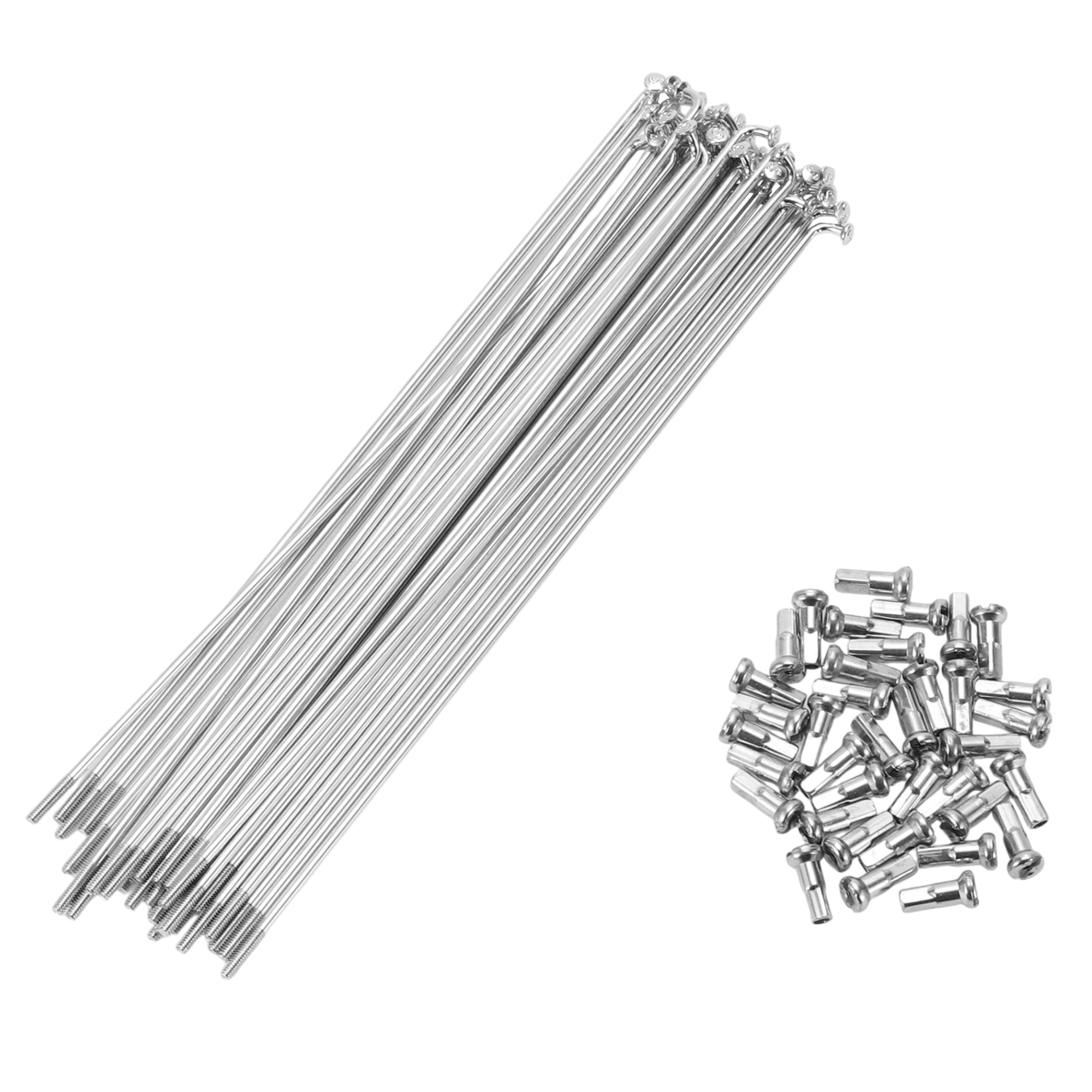 Bike Bicycle Spokes 14G 185MM Mountain Bike Spokes Carbon Steel Silver ...