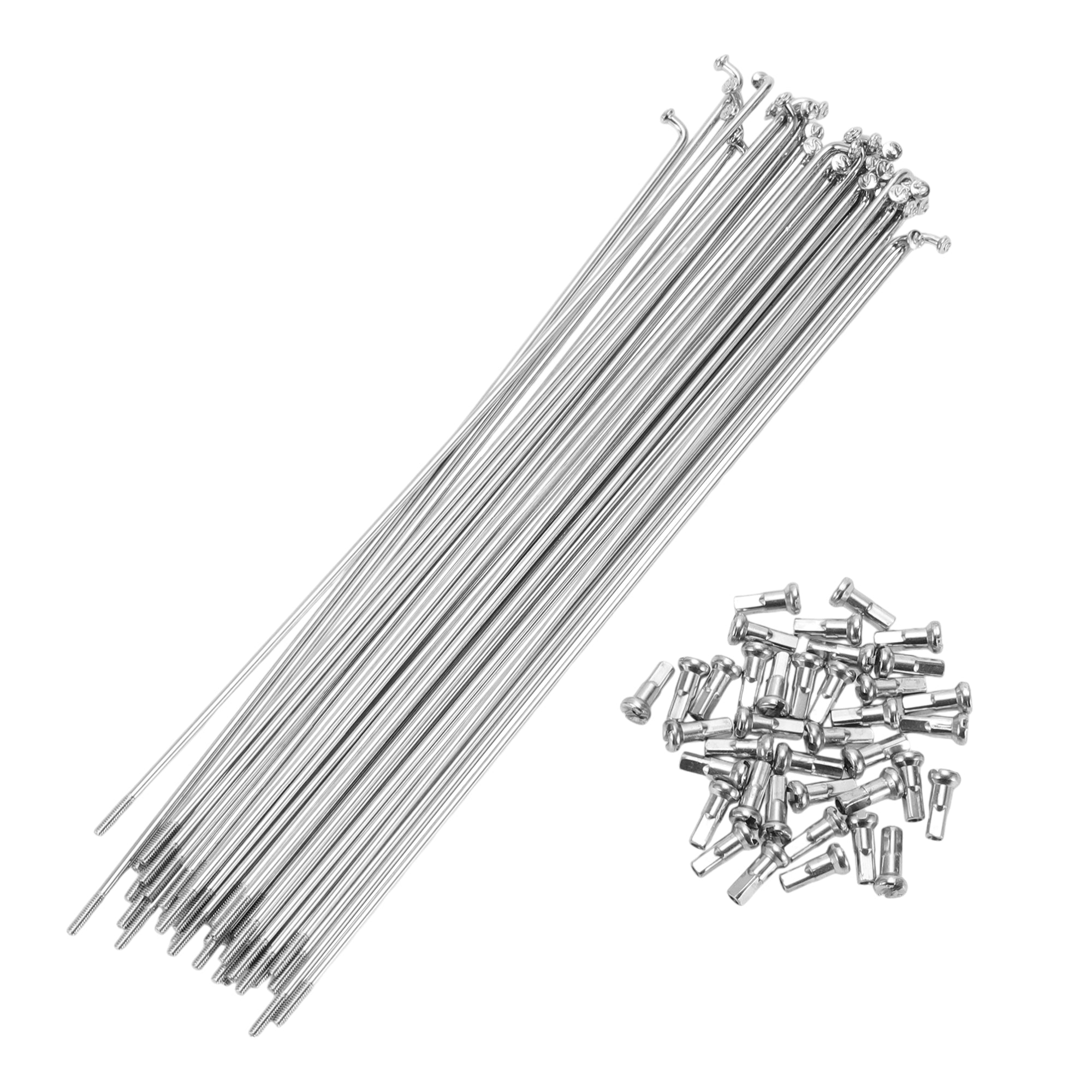 Bike Bicycle Spokes 14G 195MM Mountain Bike Spokes Carbon Steel Silver ...