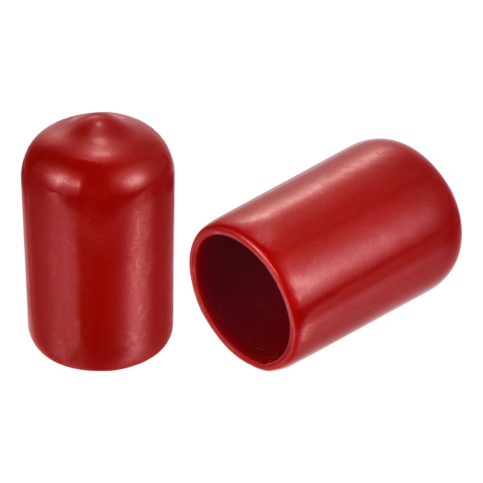 Uxcell 100pcs Round Rubber End Caps 0.5"(12.5mm) Burgundy Red Vinyl ...