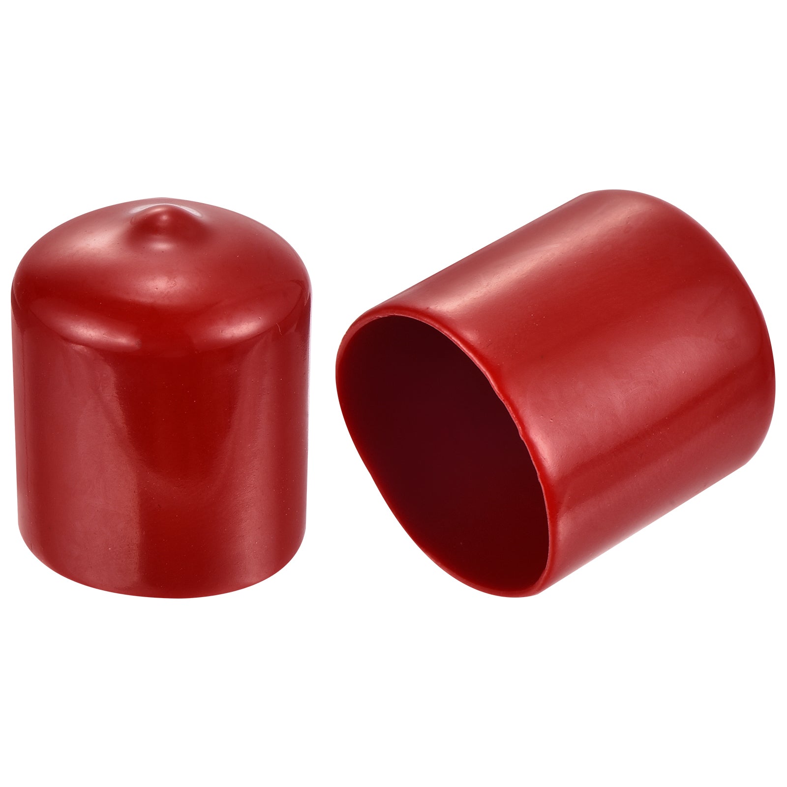 Uxcell 50pcs Round Rubber End Cap 15/16"(23mm) Burgundy Red Vinyl Cover ...