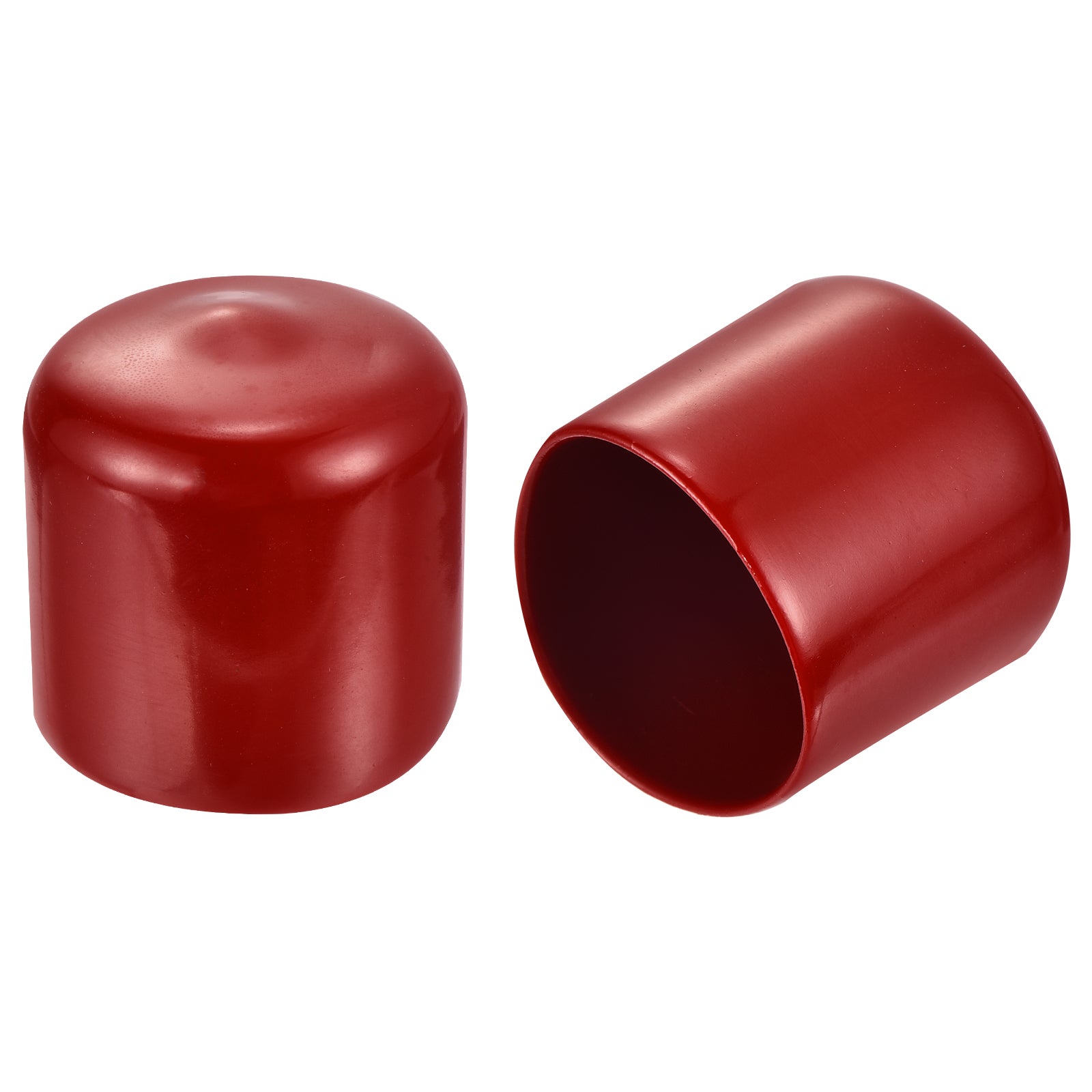 Uxcell 20pcs Round Rubber End Caps 1.3"(34mm) Burgundy Red Vinyl Cover ...