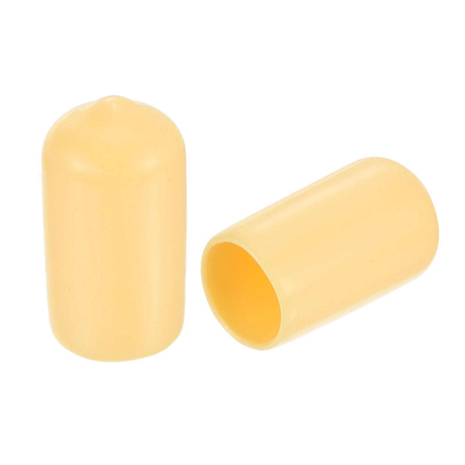 Uxcell 100pcs Round Rubber End Caps 1/2"(12mm) Beige Vinyl Cover Screw ...