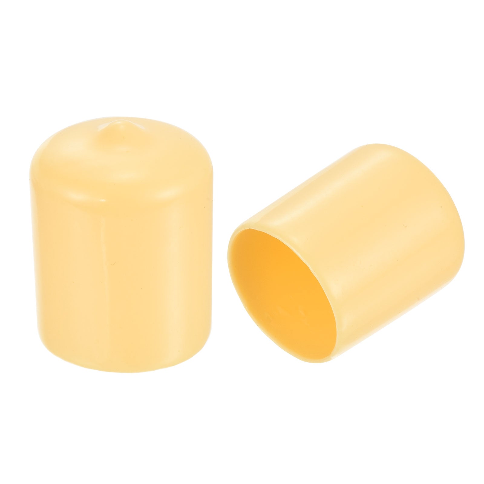 Uxcell 50pcs Round Rubber End Caps 7/8"(22mm) Beige Cover Screw Thread ...