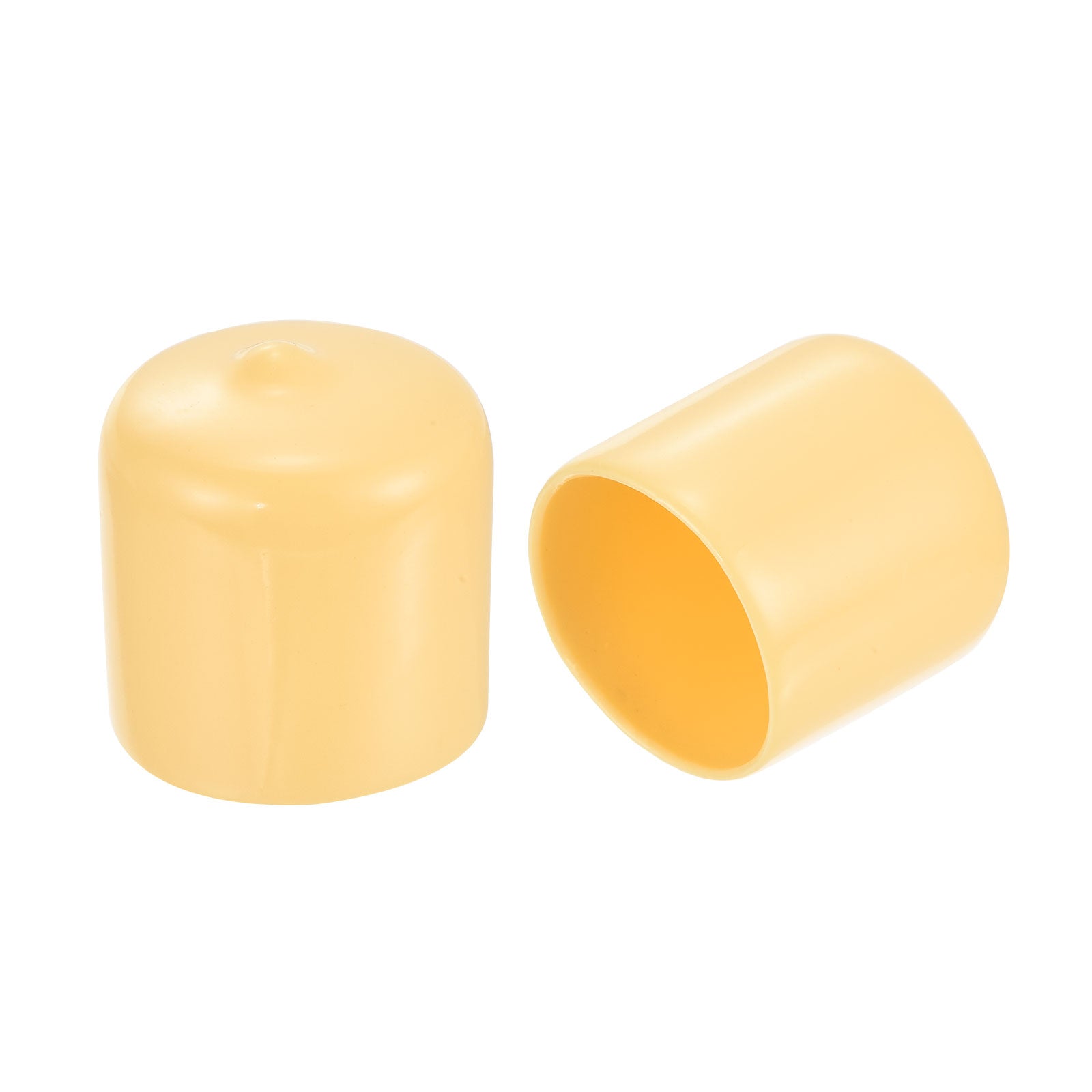 Uxcell 50pcs Round Rubber End Caps 1"(26mm) Beige Cover Screw Thread ...