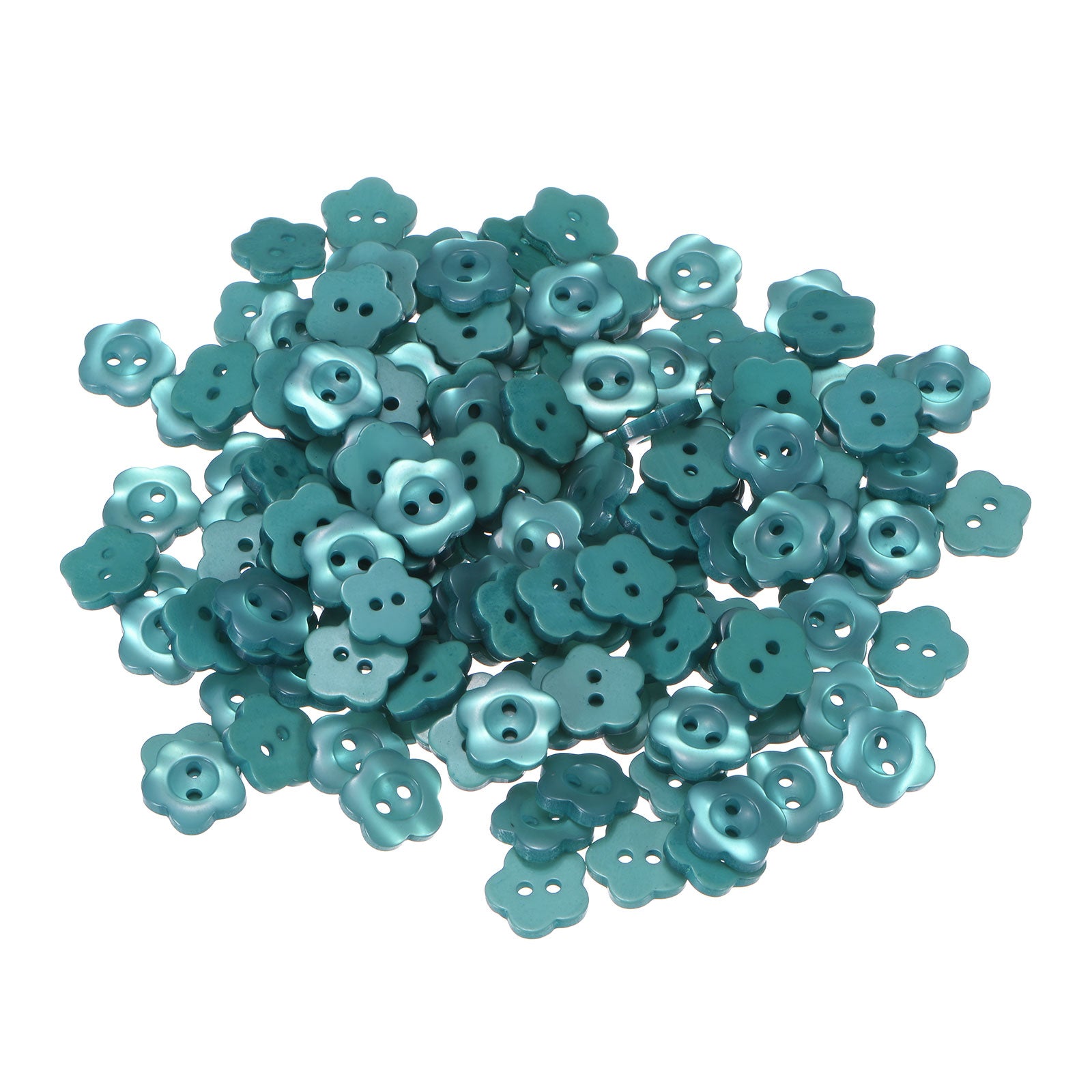 150pcs Flower Sewing Buttons 1/2" Resin Star 2-Hole Craft Buttons, Lake ...