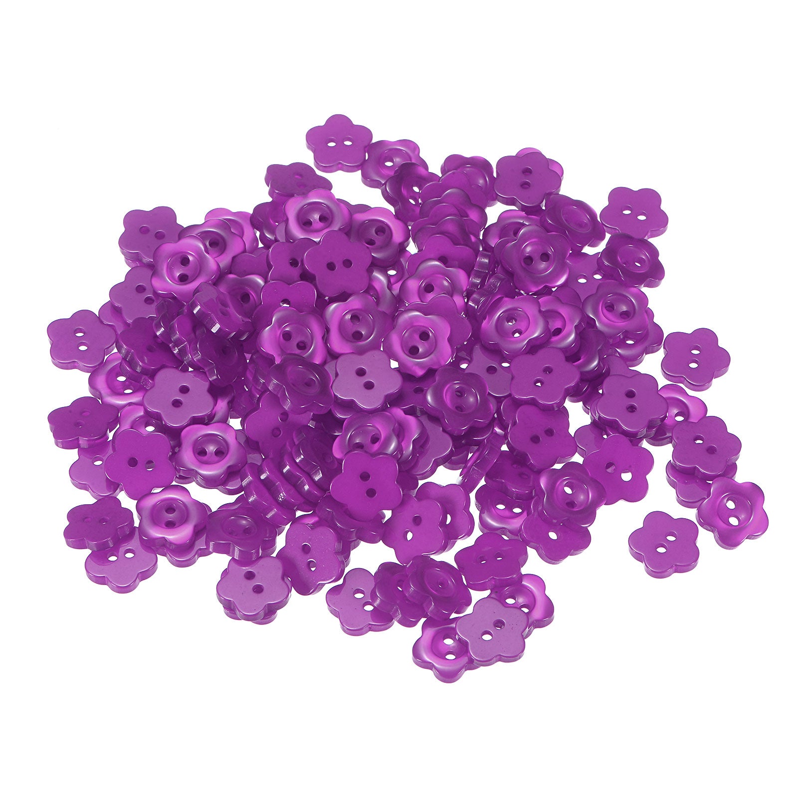 150pcs Flower Sewing Buttons 9/20" Resin Star 2-Hole Craft Buttons ...