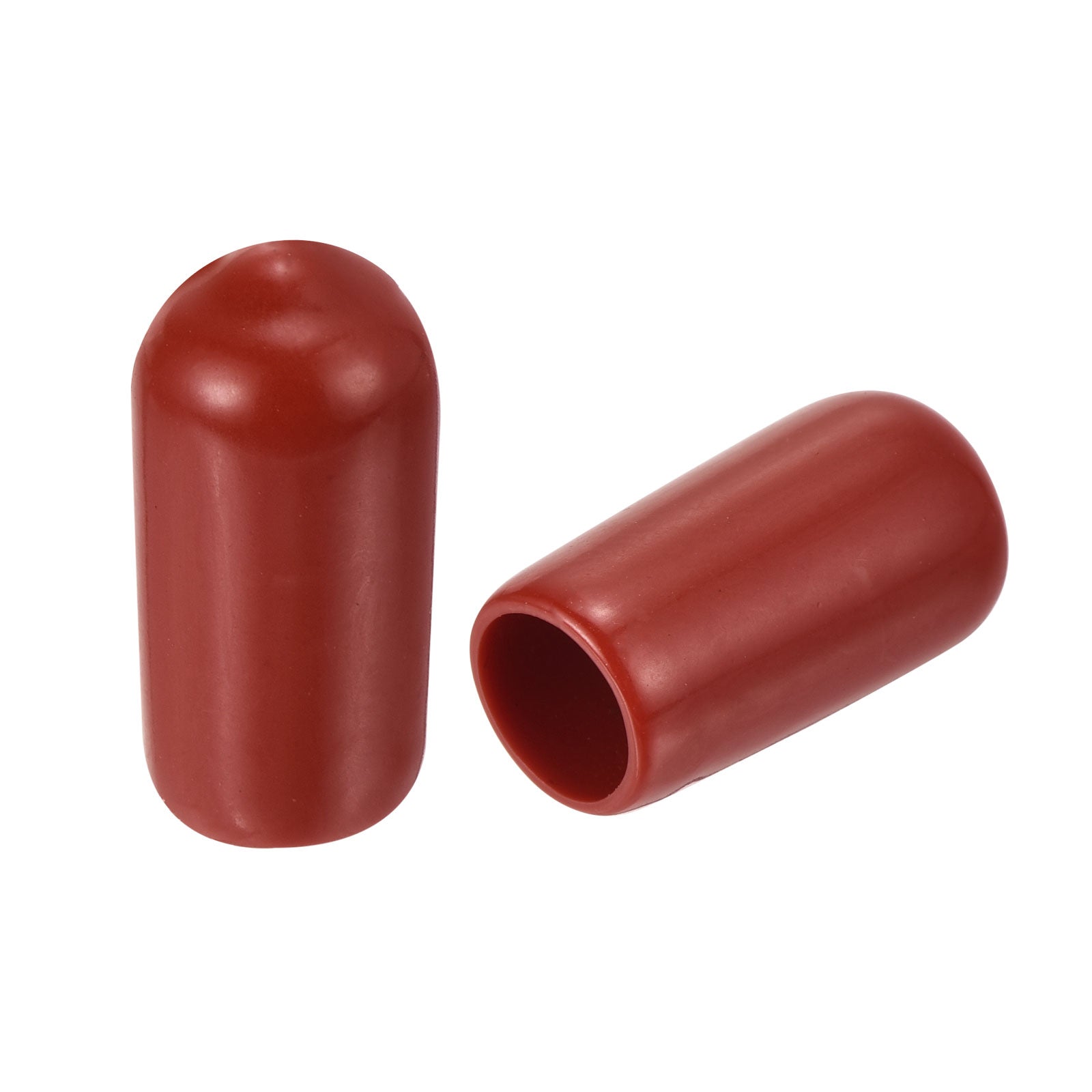 Uxcell 100pcs Round Rubber End Caps 7mm Burgundy Red Cover Screw Thread ...