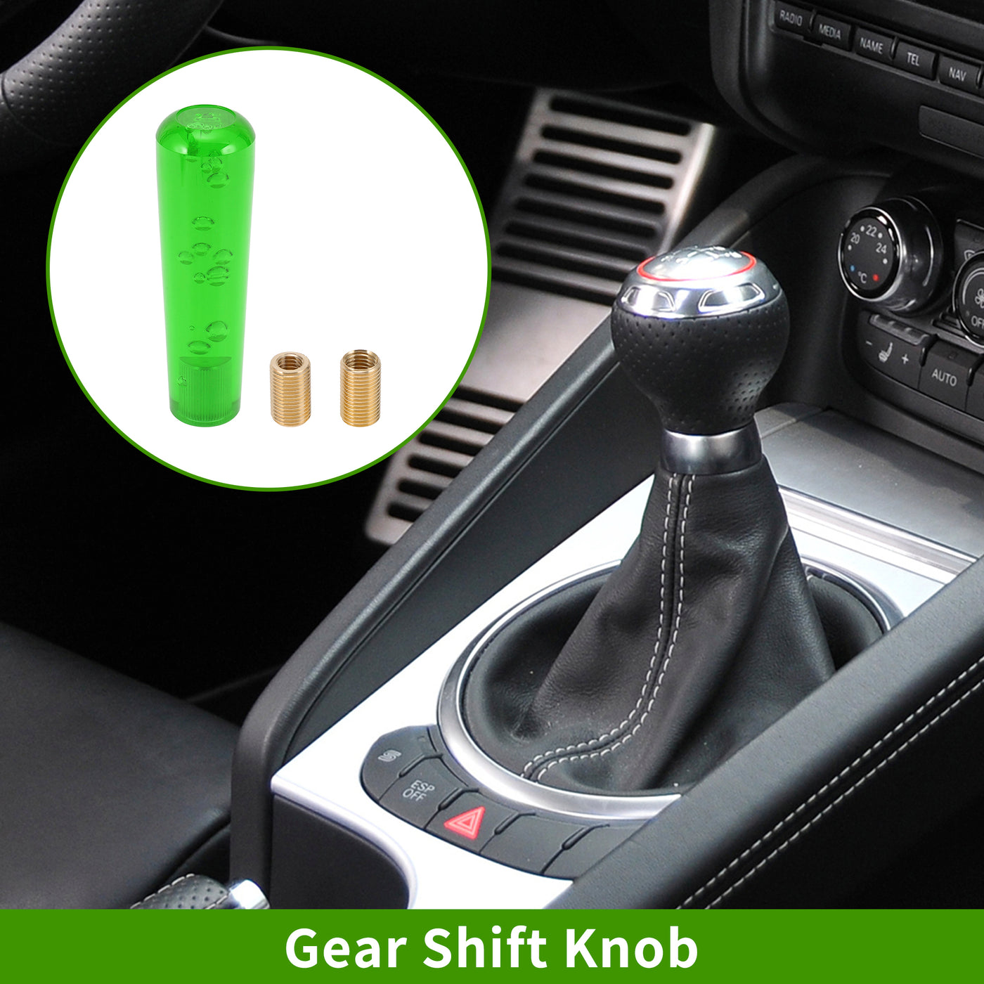 Cylindrical Crystal 15cm Shift Knob Universal Gear Shifter Knob Acrylic ...