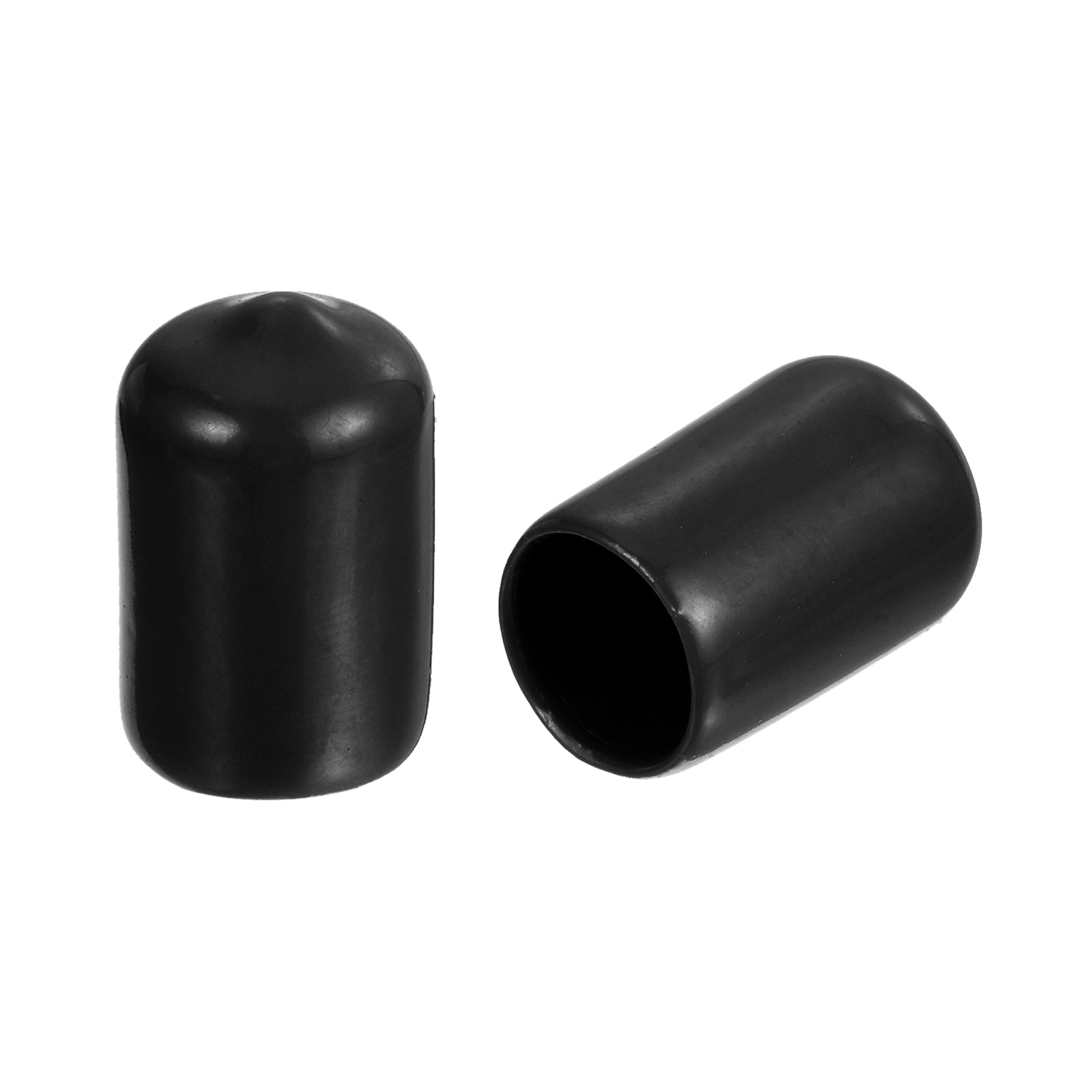 Uxcell 50pcs Round Rubber End Caps 1/2"(13.5mm) Black Vinyl Cover Screw ...