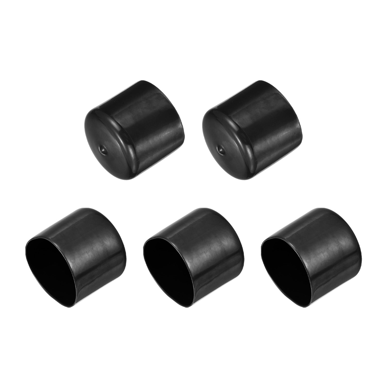 Uxcell 5pcs Rubber End Caps 1 7/8"(48mm) ID Vinyl PVC Round Tube Bolt ...