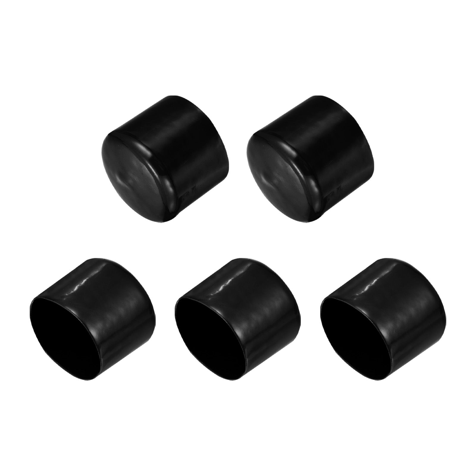 Uxcell 5pcs Rubber End Caps 2 1/16"(52mm) ID Vinyl PVC Round Tube Bolt ...