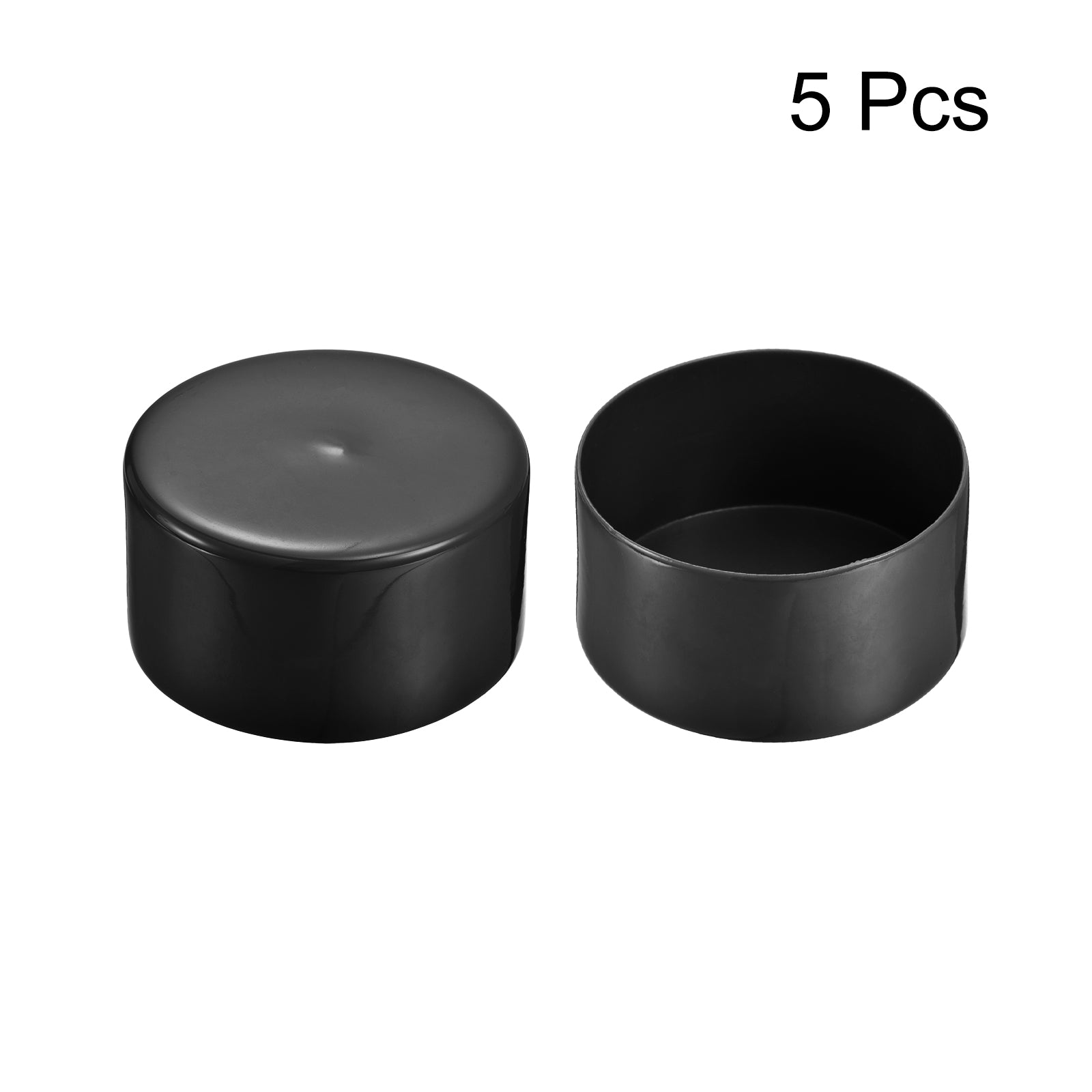 Uxcell 5pcs Rubber End Caps 3 9/16"(90mm) ID Vinyl PVC Round Tube Bolt ...