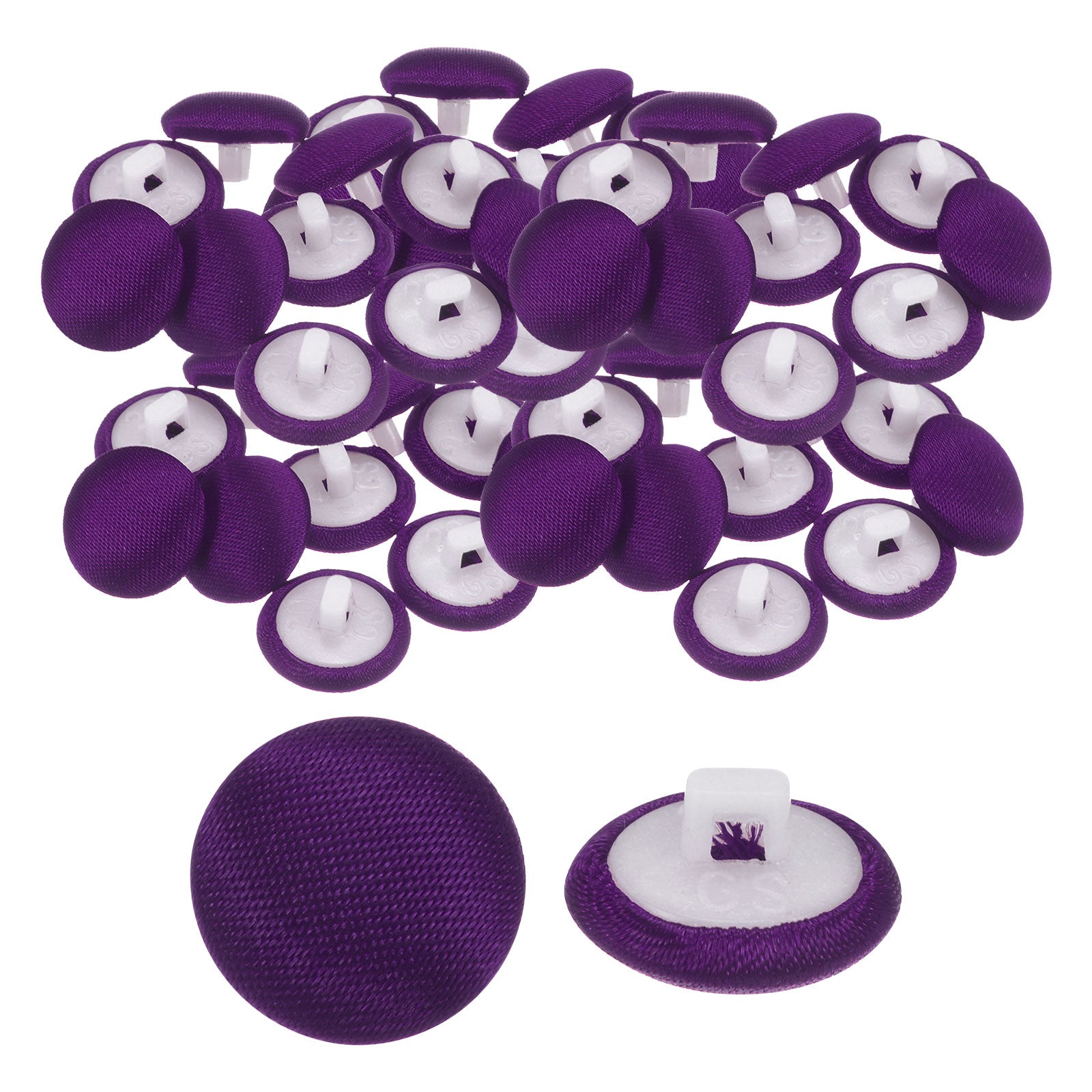 50pcs Satin Buttons 0.5" (12.5mm) Round Tuxedo Buttons with Shank ...