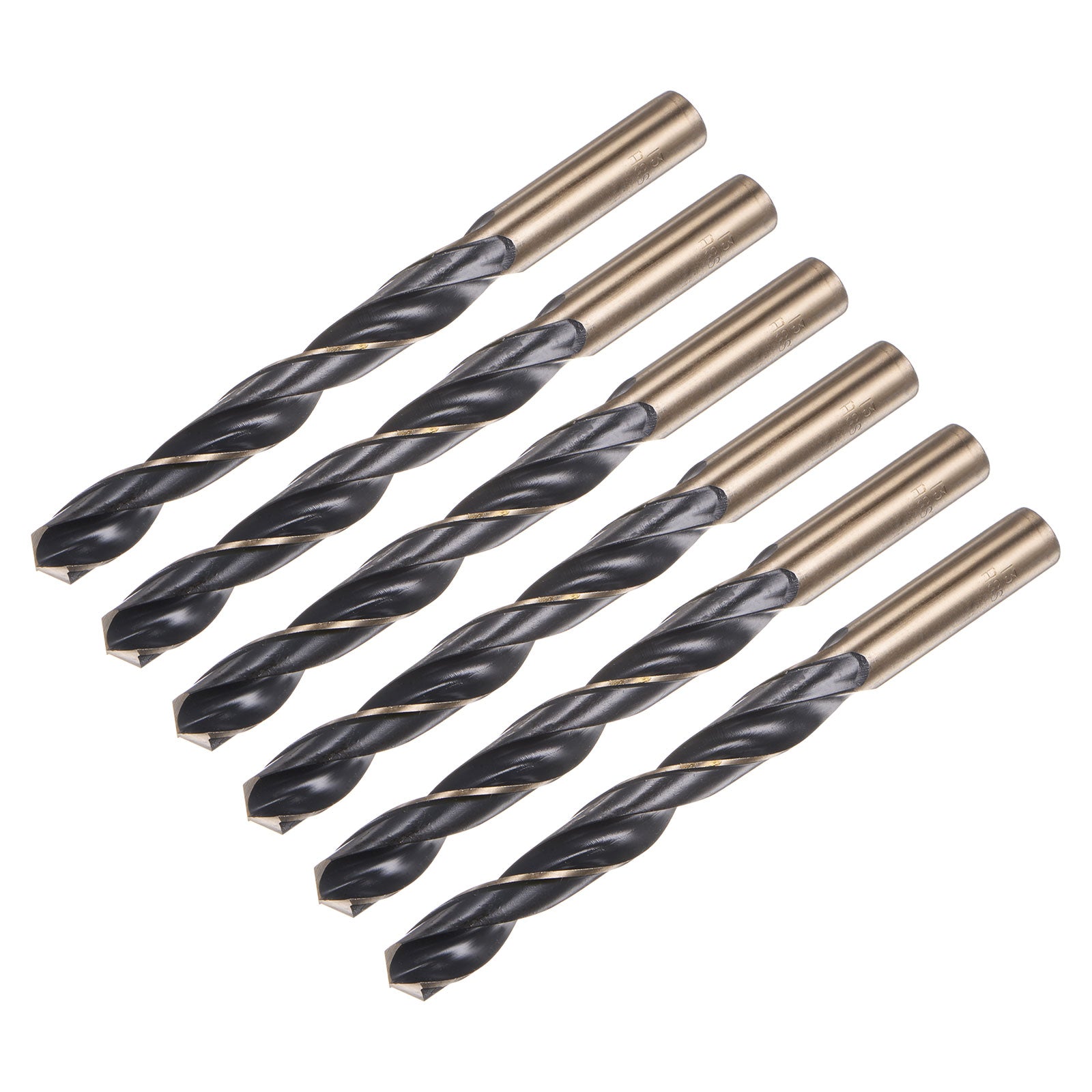 Uxcell 6pcs 13mm Titanium & Nitride Coated M2 High Speed Steel Twist ...
