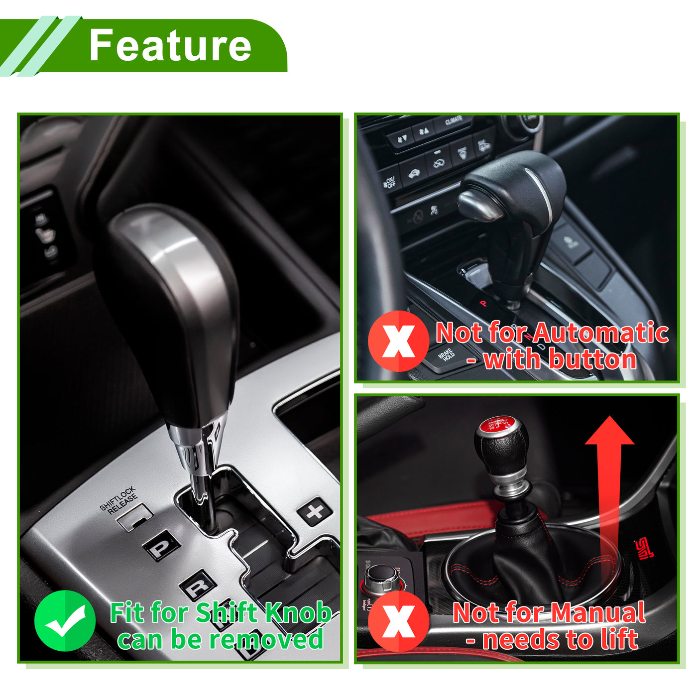 Round Ball Shift Knob Universal Gear Shifter Knob Acrylic Stick Shifter ...