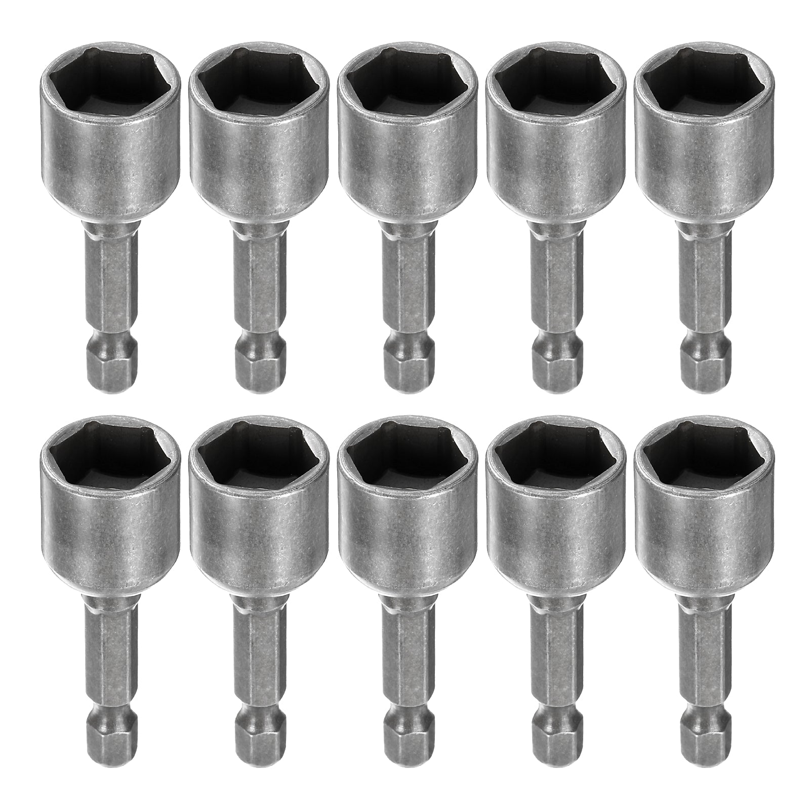10pcs Nut Driver Drills Bit 1/2" 6-Point Socket 1/4" Hex Shank Magnetic ...