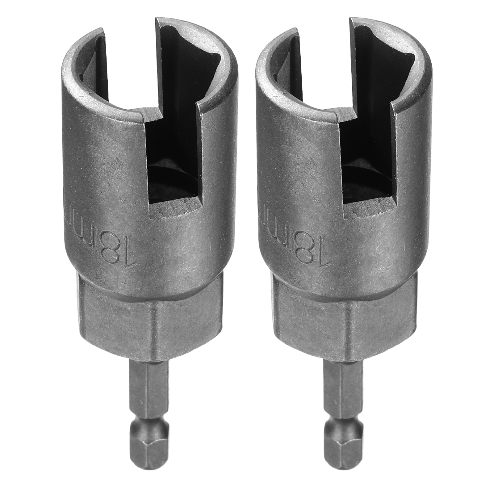 2pcs Wing Nut Drivers 18mm Metric Socket 1/4" Hex Shank Deep Slot Wing ...