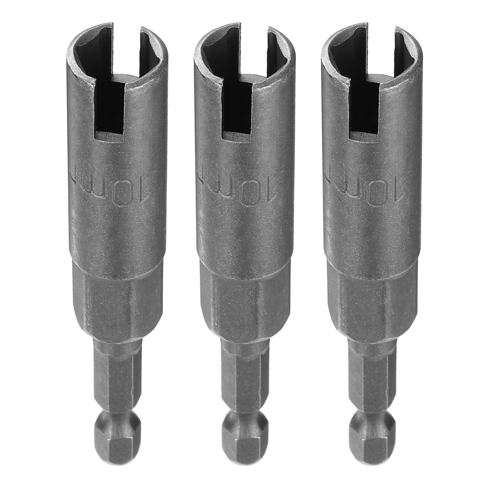 3pcs Wing Nut Drivers 10mm Metric Socket 1/4" Hex Shank Deep Slot Wing ...
