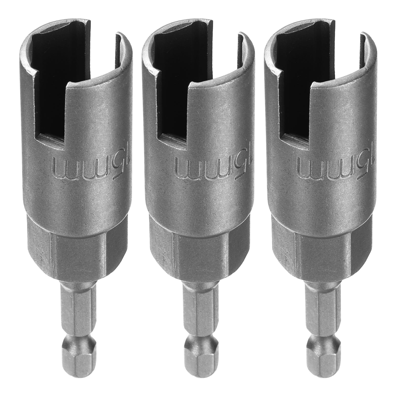 3pcs Wing Nut Drivers 15mm Metric Socket 1/4" Hex Shank Deep Slot Wing ...