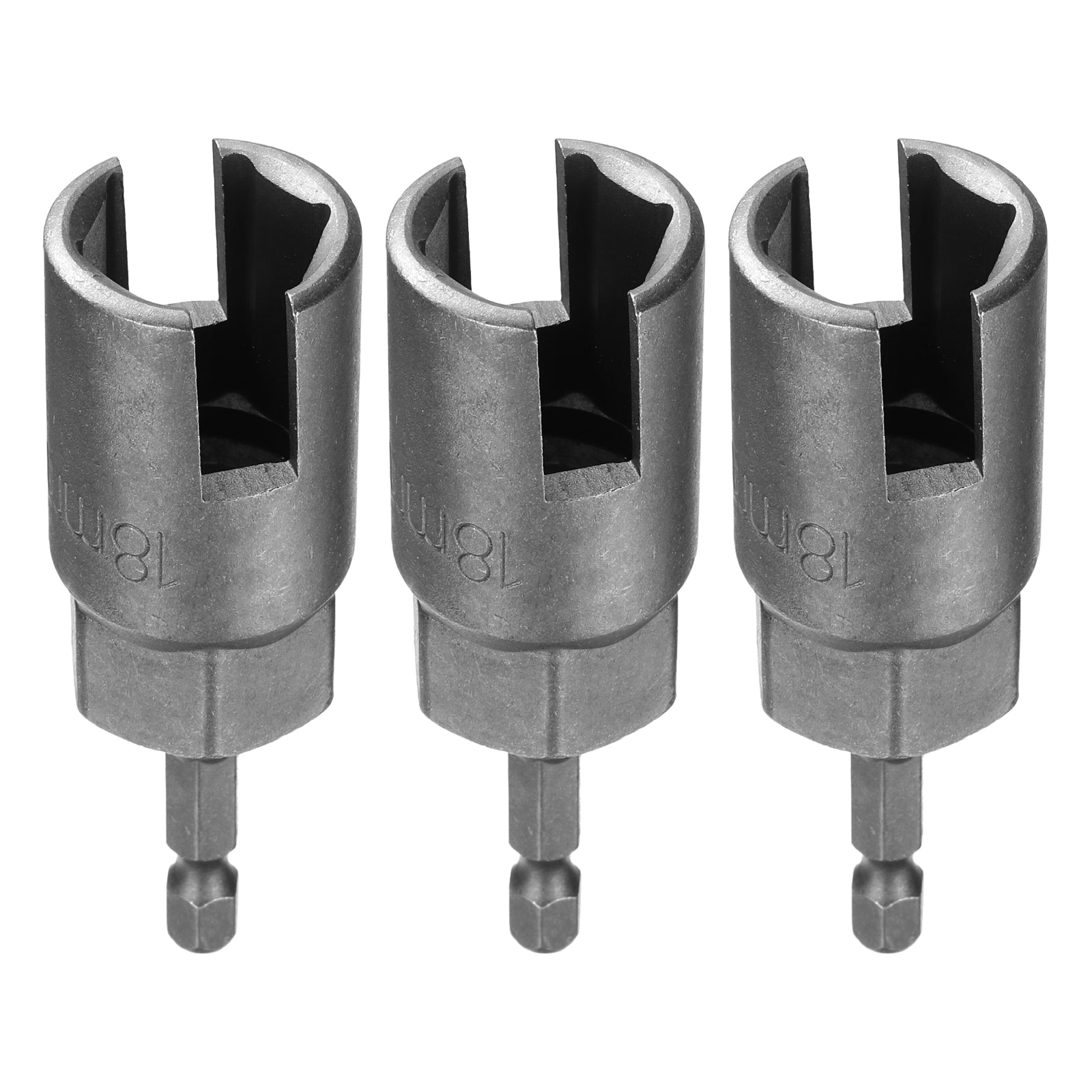 3pcs Wing Nut Drivers 18mm Metric Socket 1/4" Hex Shank Deep Slot Wing ...