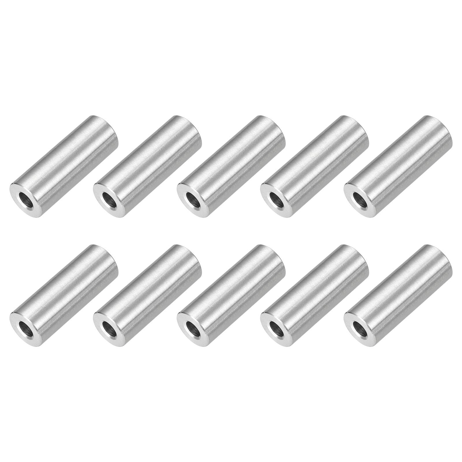 Uxcell 10 Pcs Stainless Steel Spacers, 6mm ID x 14mm OD x 40mmL 304 ...
