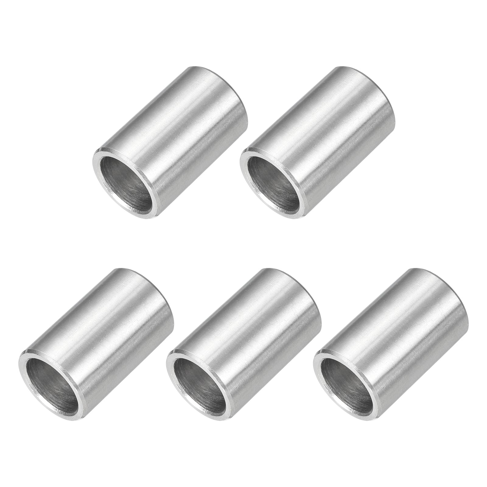 Uxcell 5 Pcs Stainless Steel Spacers, 12mm ID x 16mm OD x 25mmL 304 ...