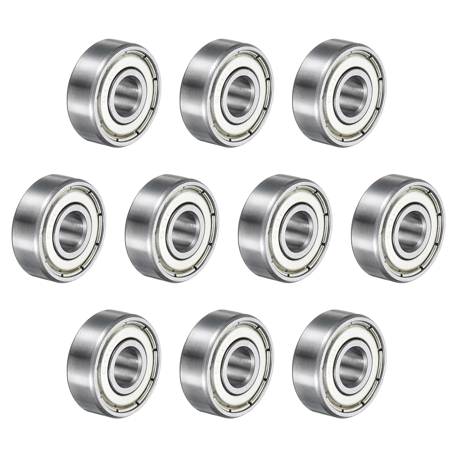 Uxcell 10pcs 606ZZ Deep Groove Ball Bearings 7x17x6mm Double Shield ...