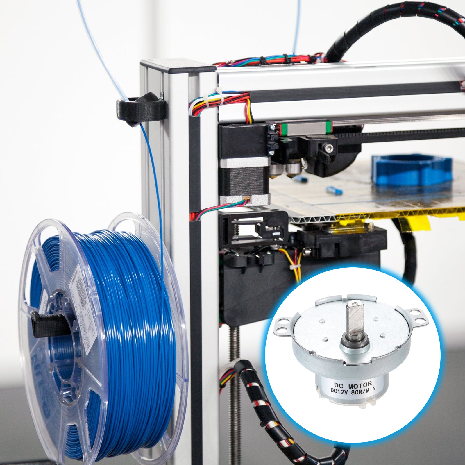 Slow Speed Motor JS-50T D-Shaft Gear Electric Motor, 12V DC 80RPM Motor ...