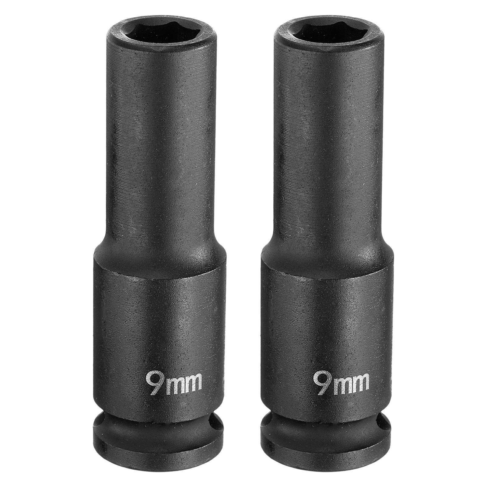 2pcs Deep Impact Socket 3/8" Square Drive by 9mm Metric 6 Point Socket ...