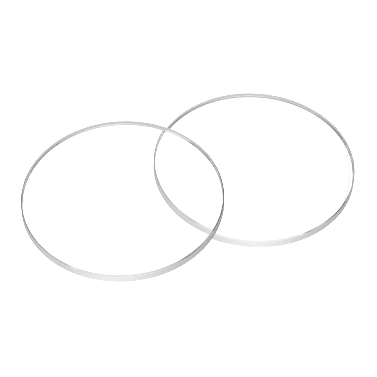 2pcs Watch Crystal Glass Lens 24mm x 1.2mm Beveled Edge Flat Glass ...