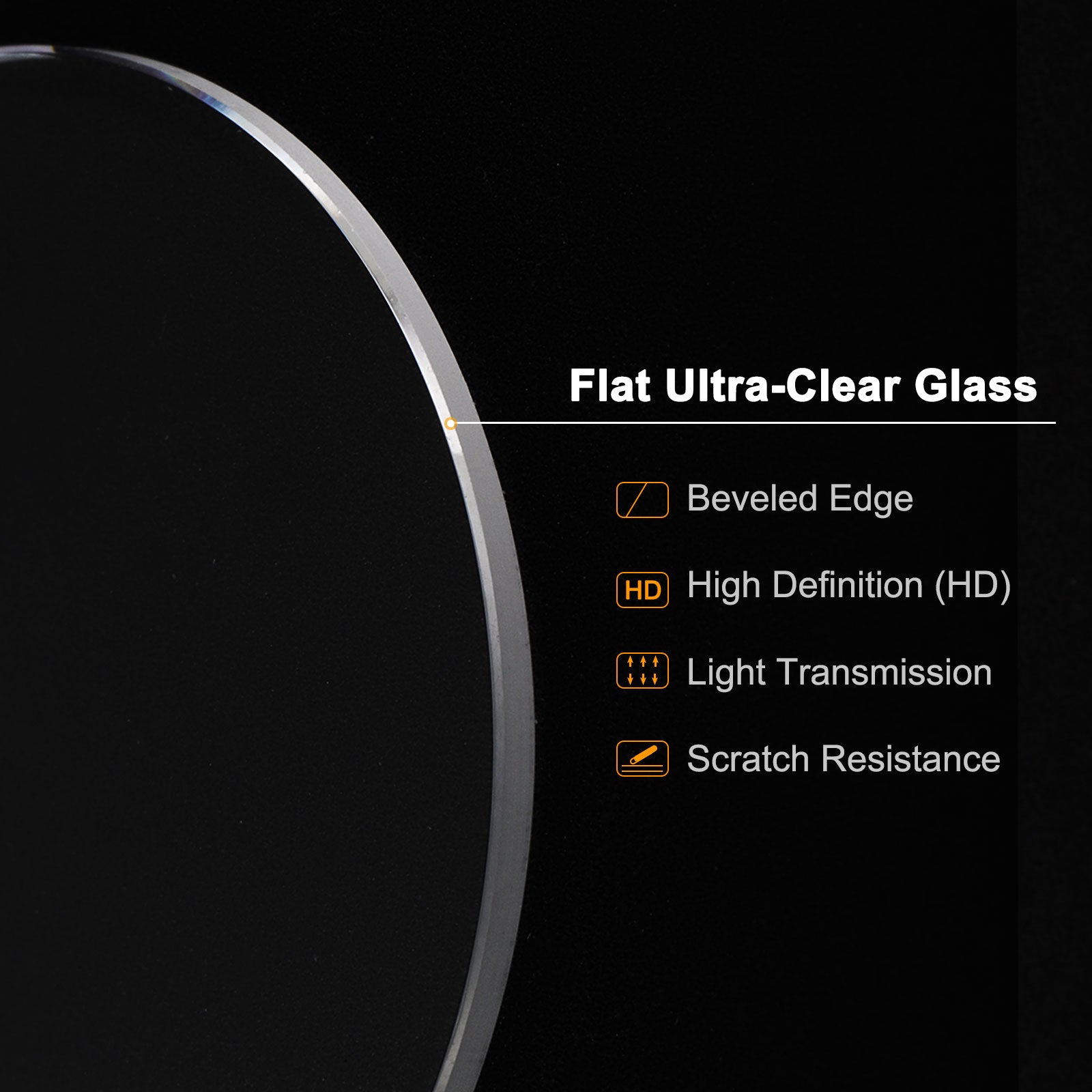 2pcs Watch Crystal Glass Lens 34.5mm x 1.2mm Beveled Edge Flat Glass ...