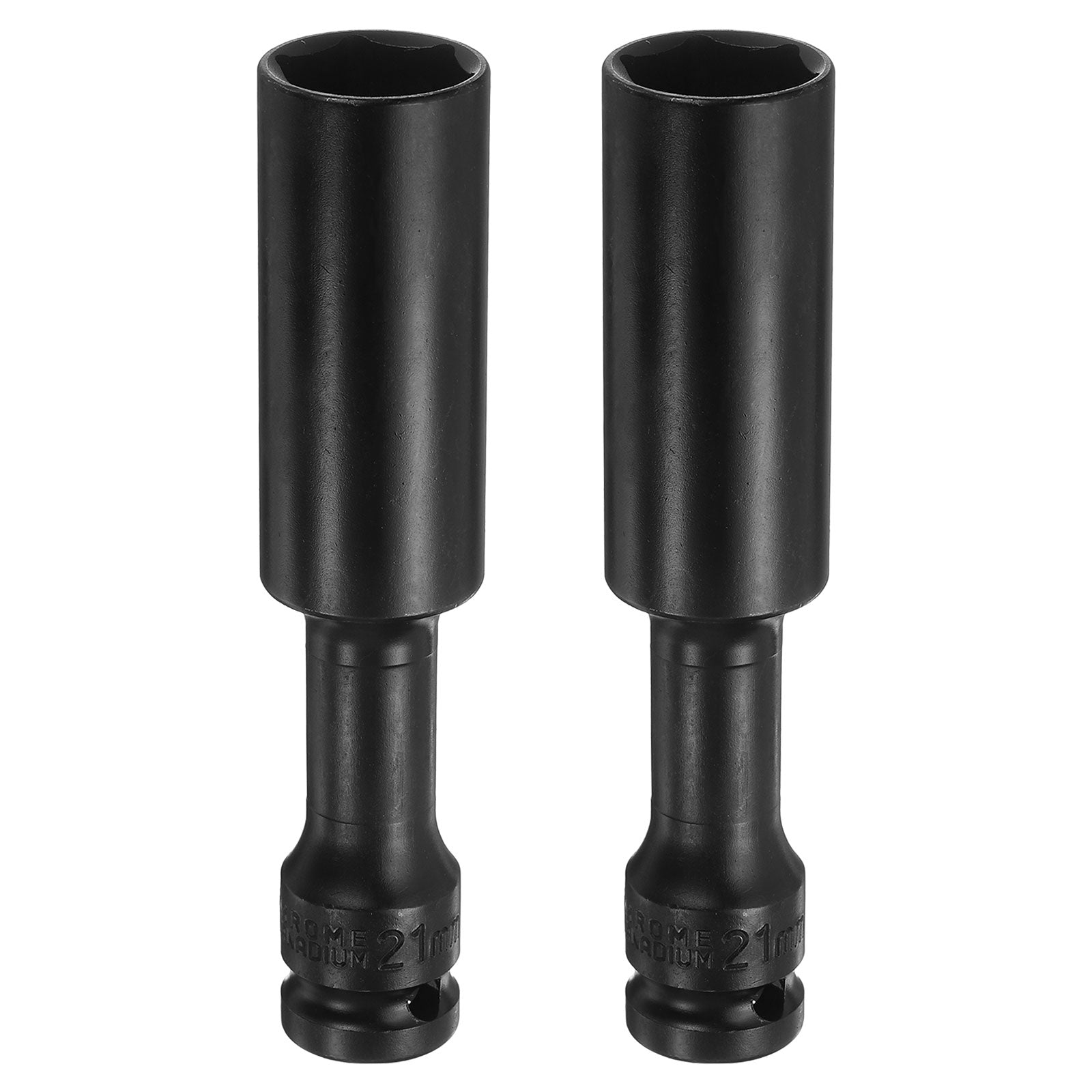 2pcs Deep Thin Wall Impact Socket 21mm Metric 6 Point Socket 1/2 ...