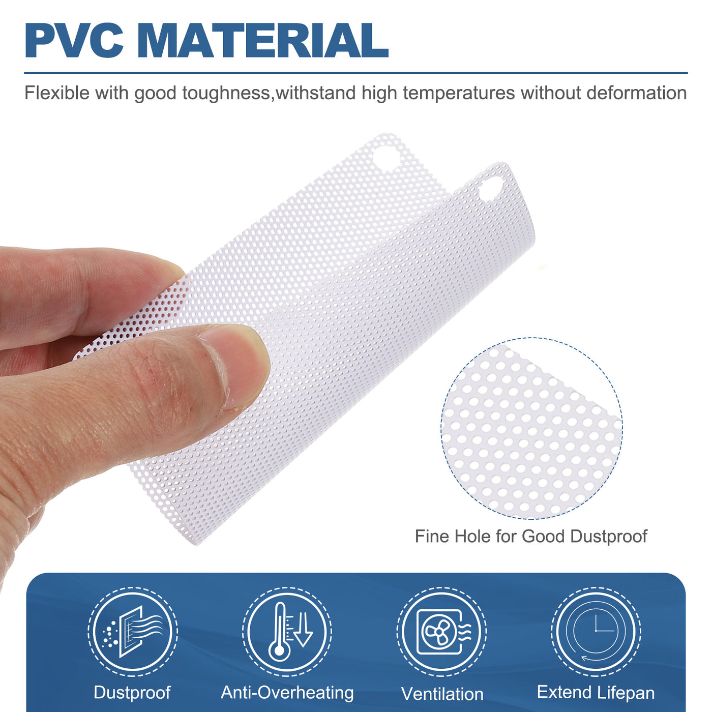 140mm/5.5" PC Fan Dust Mesh, 16 Pack PVC Computer Cooler Dust Filter ...