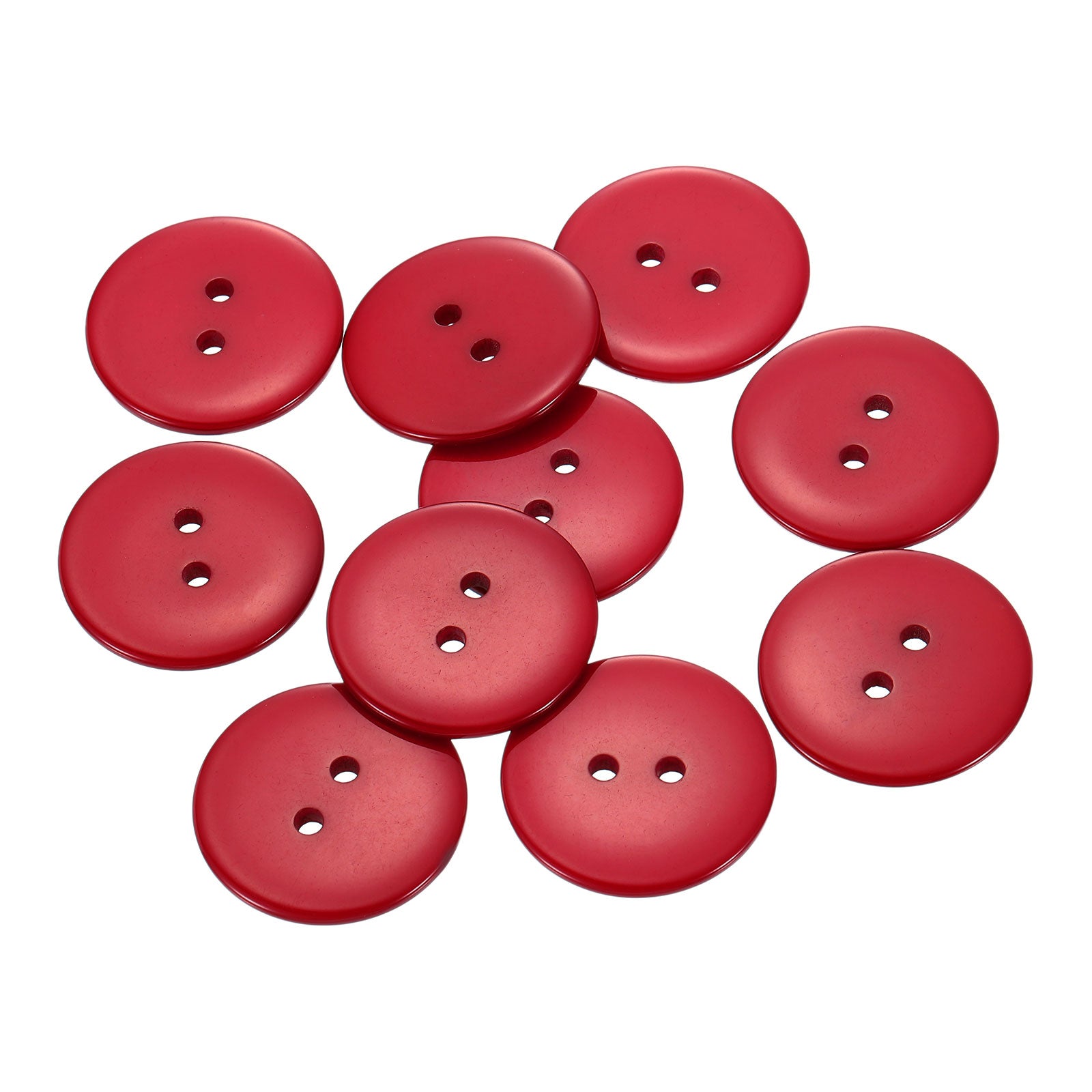 10pcs Resin Sewing Button, 28mm (1 1/8") 2 Holes Round Craft Buttons ...