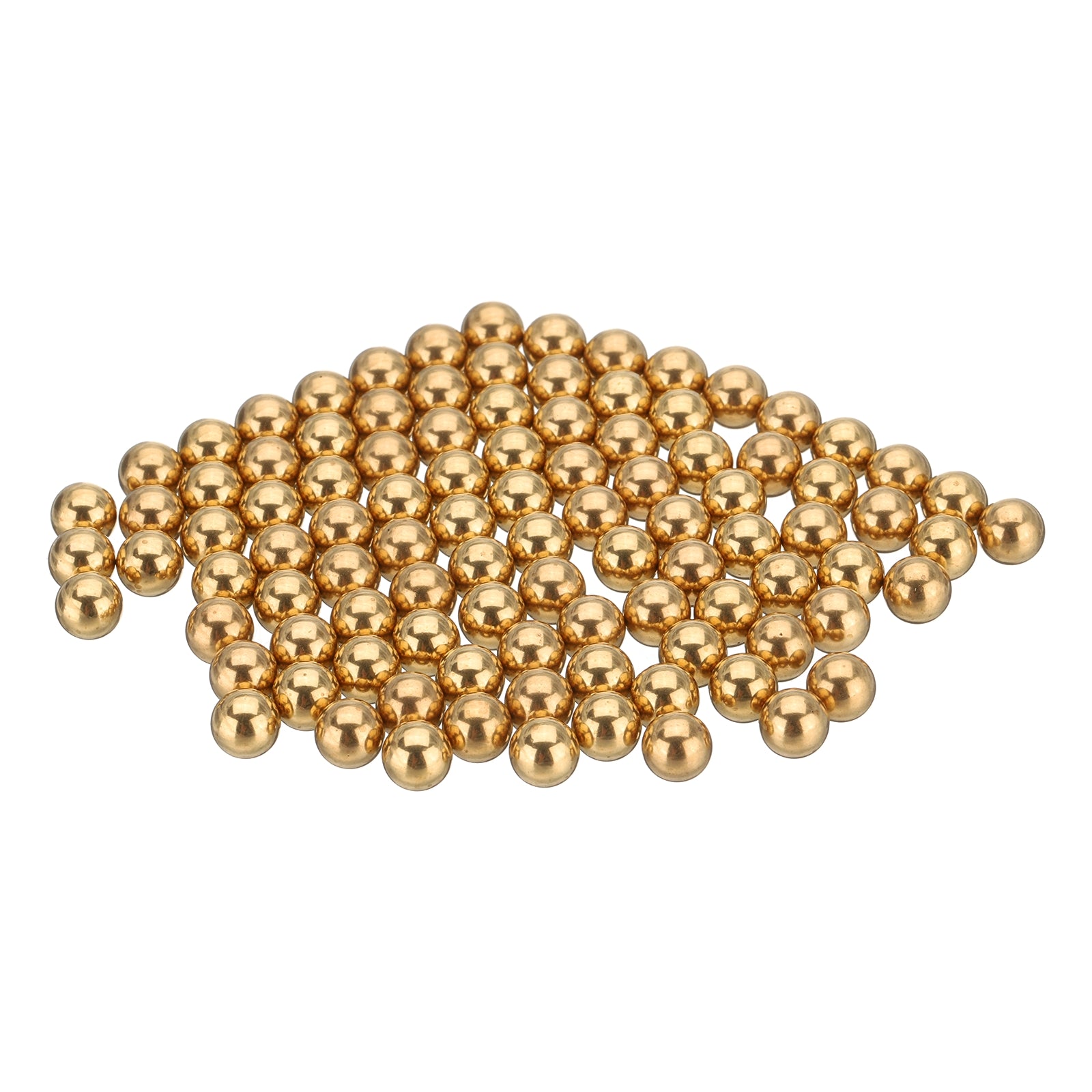 Uxcell 100 Pcs 6 mm Bearing Balls H62 Brass G100 Precision Balls ...