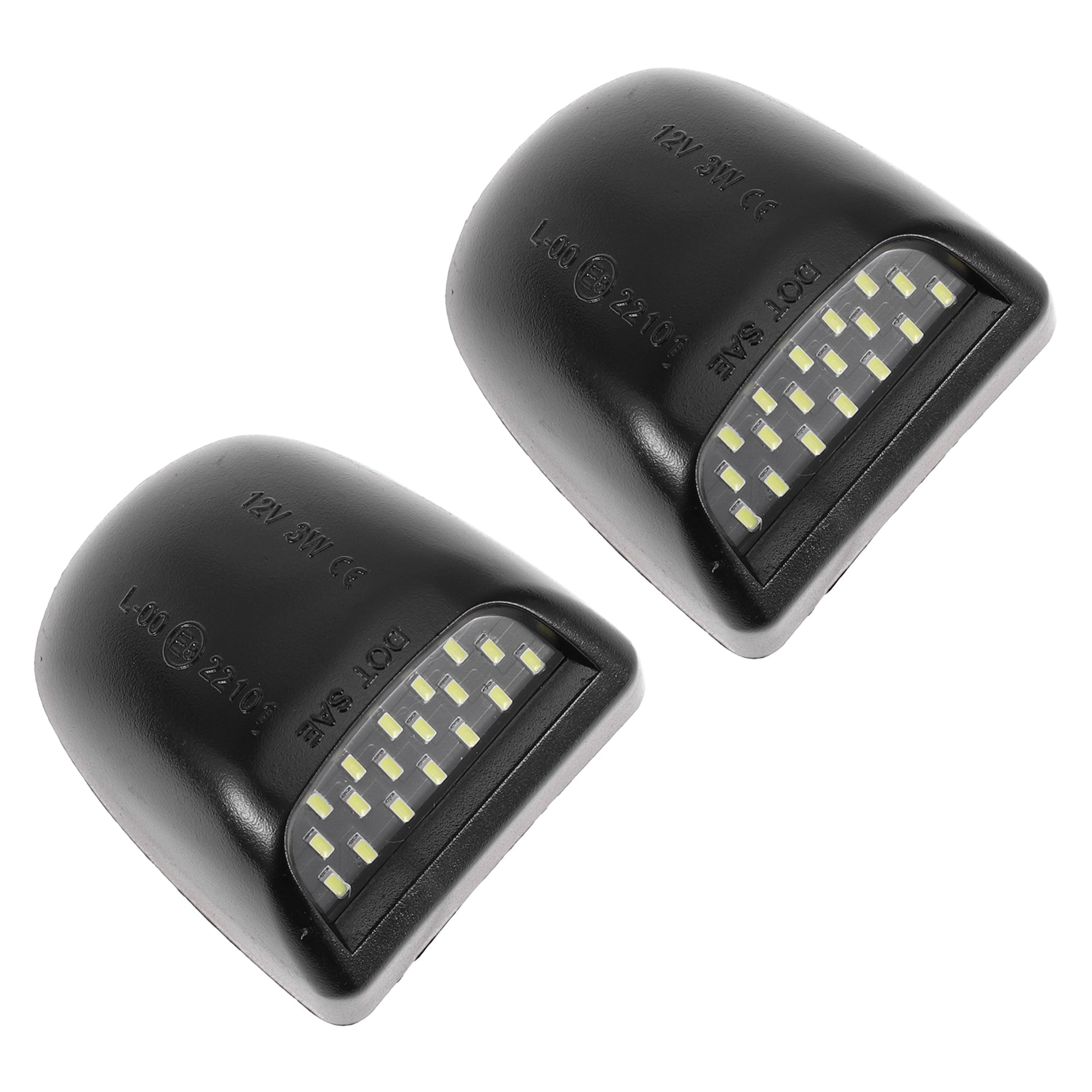 2 Pcs LED License Plate Light Tag Lamp Assembly for Chevrolet Silverado ...