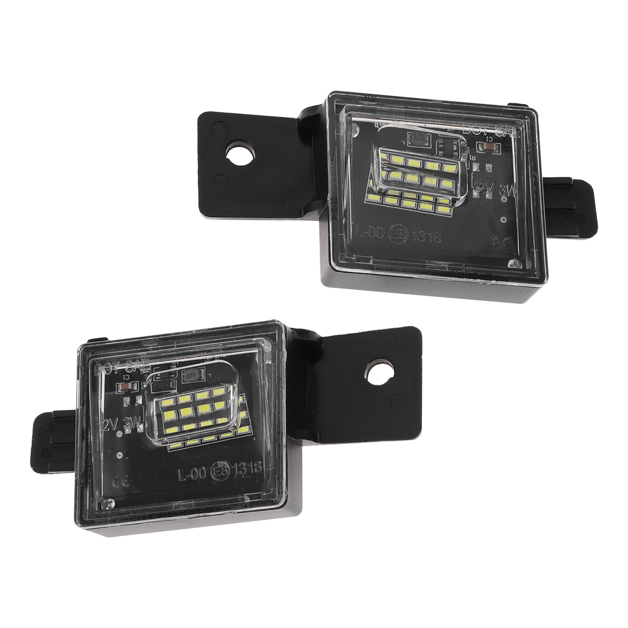 2 Pcs LED License Plate Light Tag Lamp Assembly for Chevrolet Silverado ...
