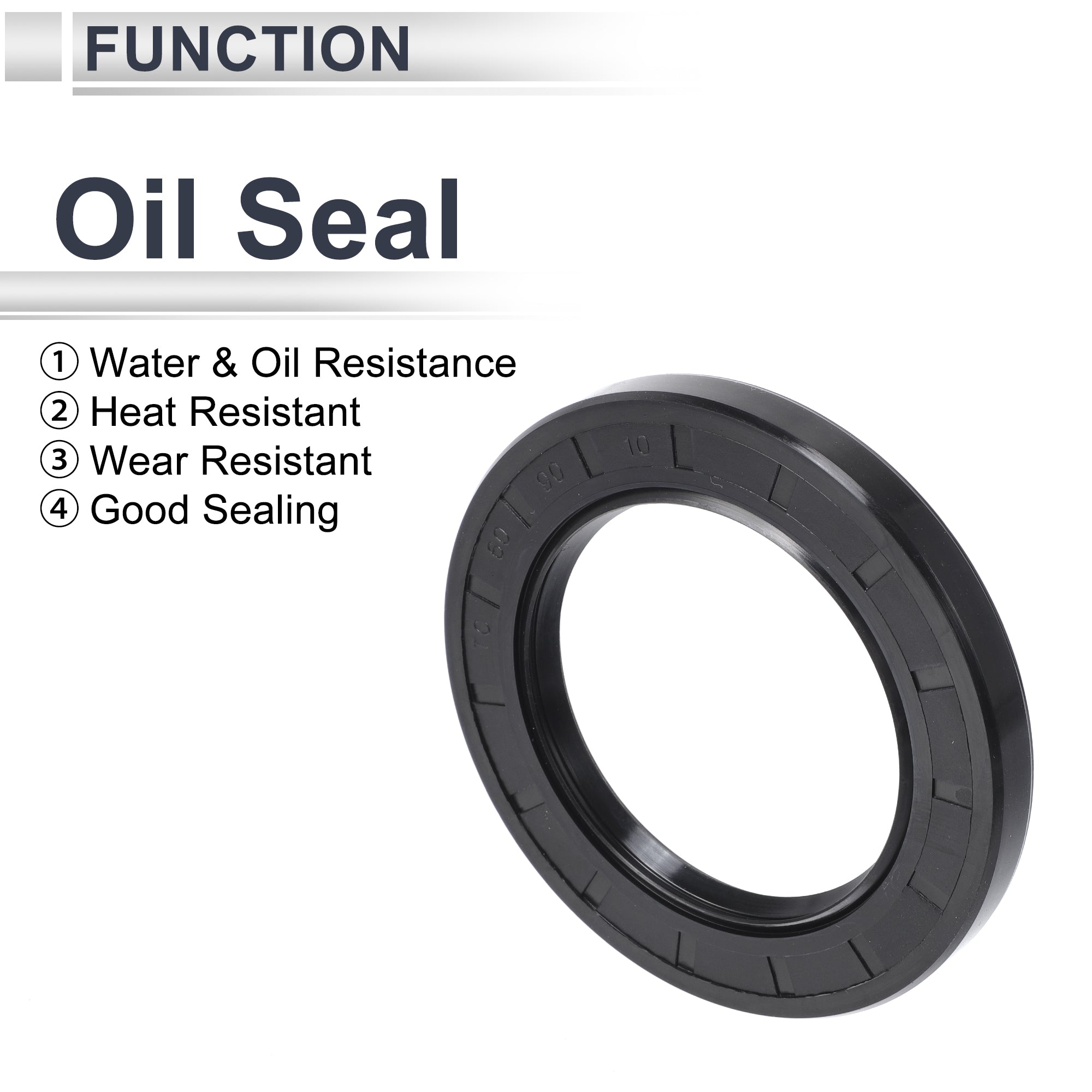 Universal Oil Seal TC Double Lip W Steel Spring Seal Ring Rotary Shaft ...