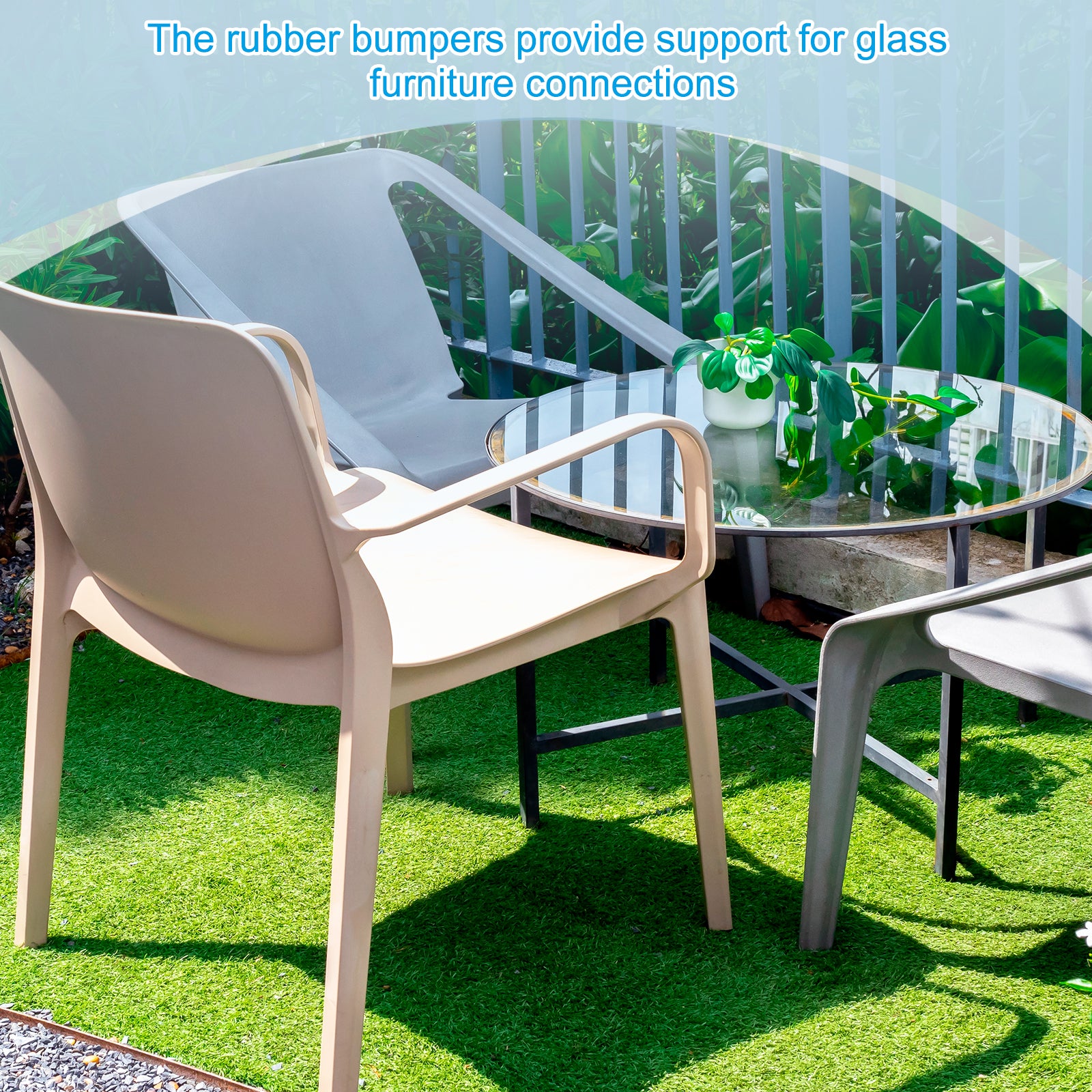 Uxcell 36Pcs 6mm/0.24" Glass Table Top Bumpers with Stem Fit 1/4Inch ...