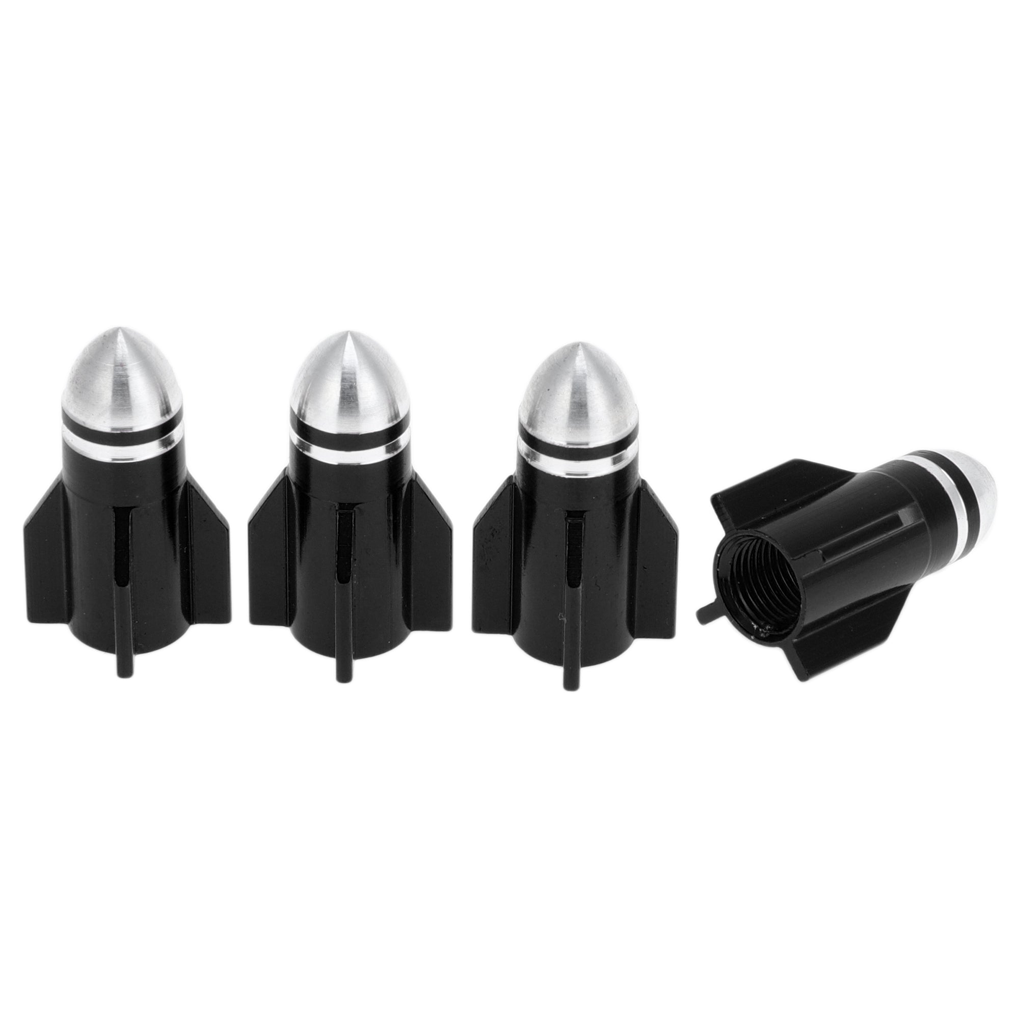 4 Pcs Round Head Rocket Shape Tire Valve Stem Caps Decorative Tyre ...
