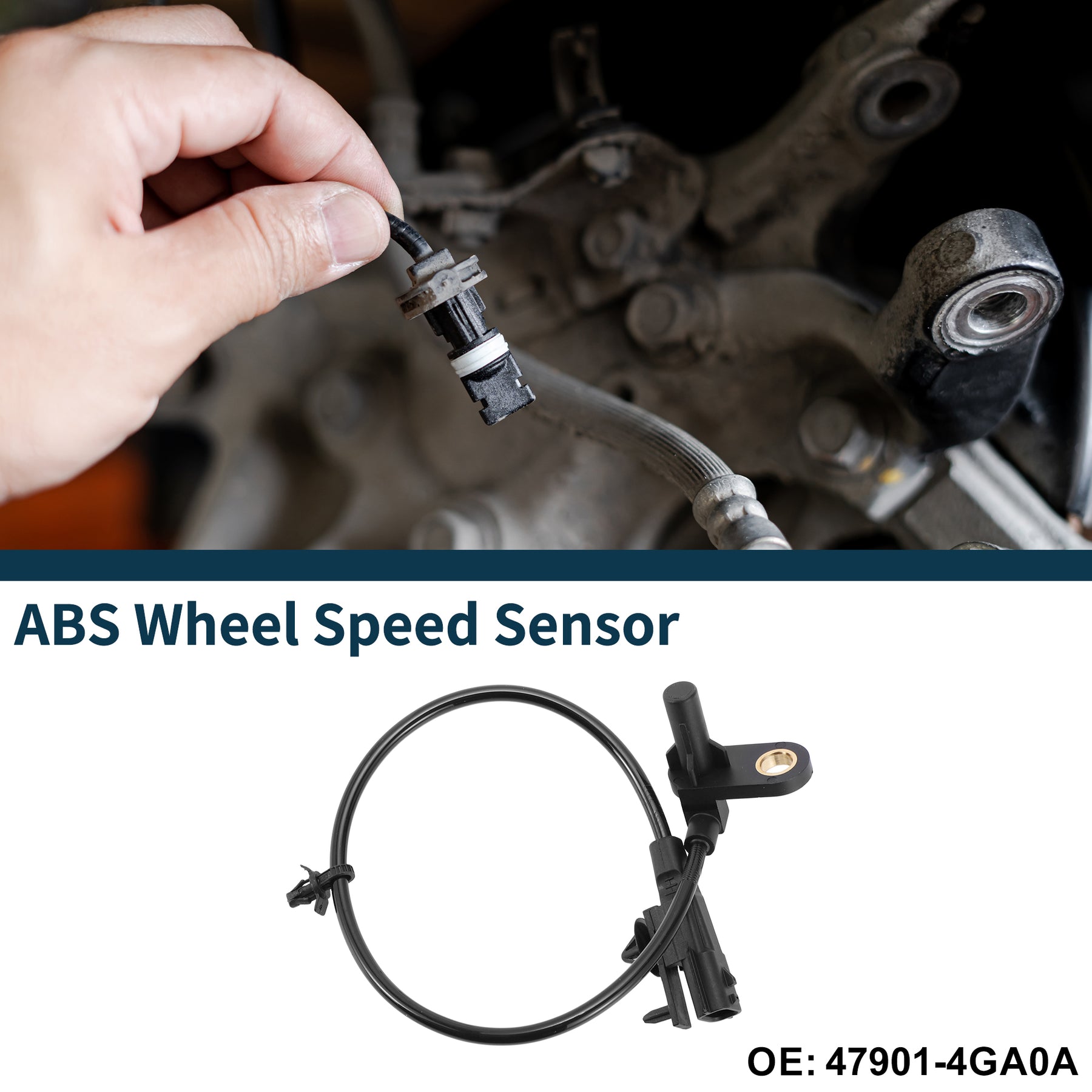 ABS Wheel Speed Sensor Rear Left ABS Sensor Anti-lock Braking System ...